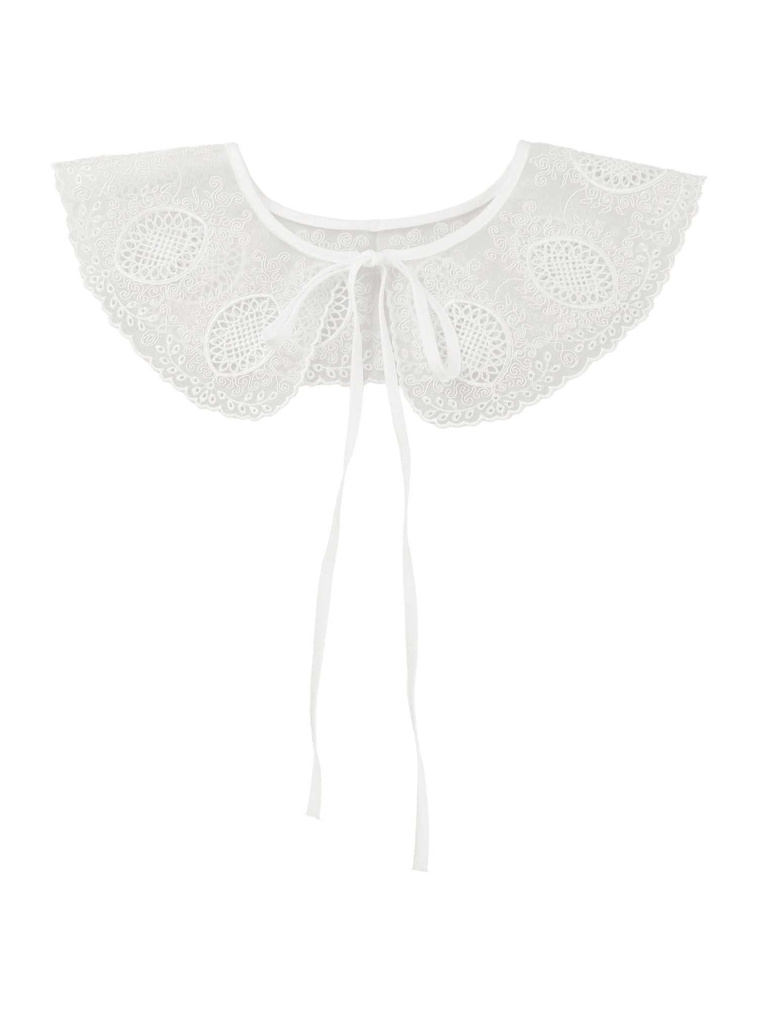 INSPIRE CHIC Detachable False Collar, Embroidery Mini Cape Neck Ruff ...