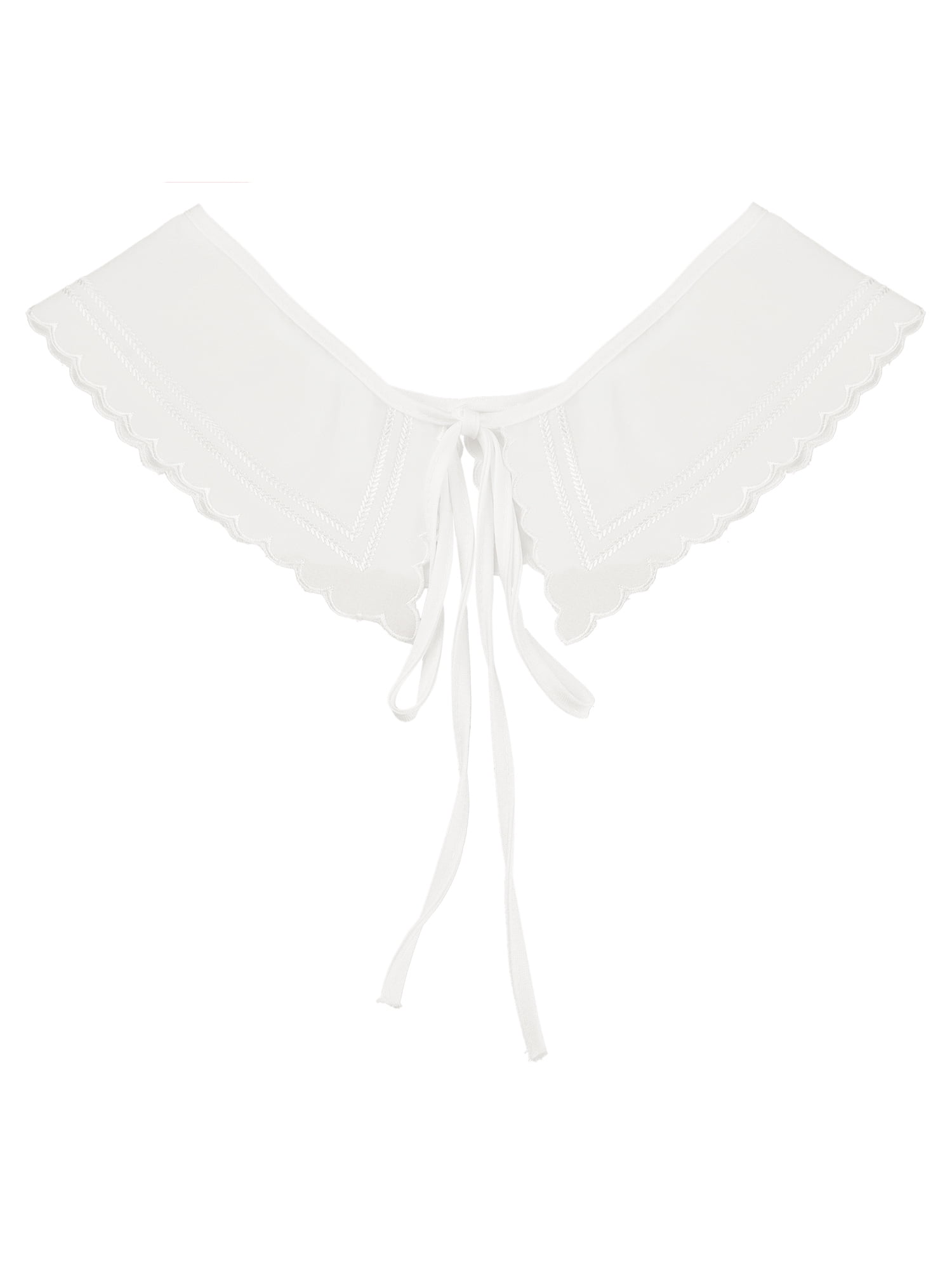 INSPIRE CHIC Detachable False Collar, Embroidery Mini Cape Neck Ruff ...