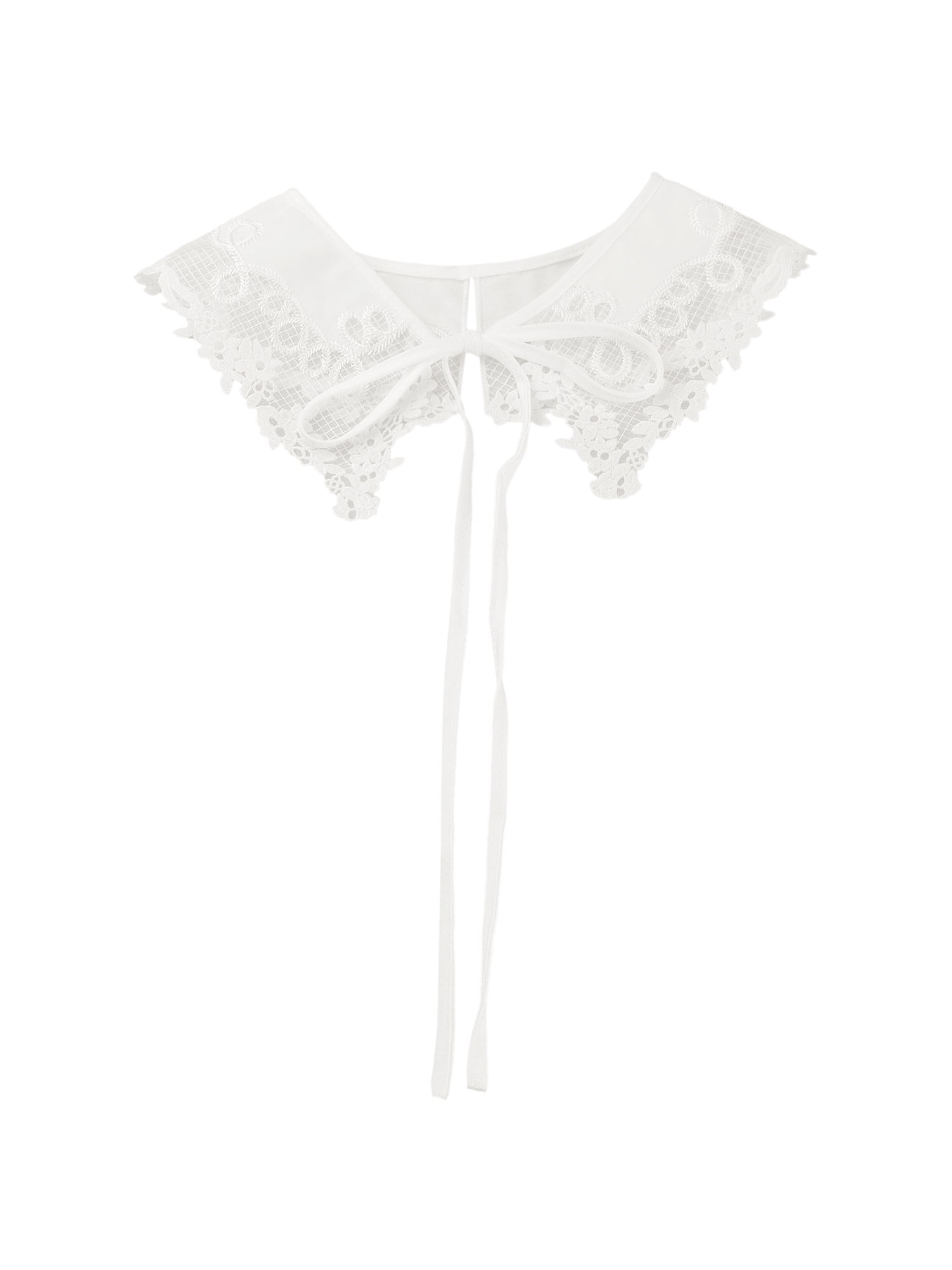 INSPIRE CHIC Detachable False Collar, Embroidery Mini Cape Neck Ruff ...