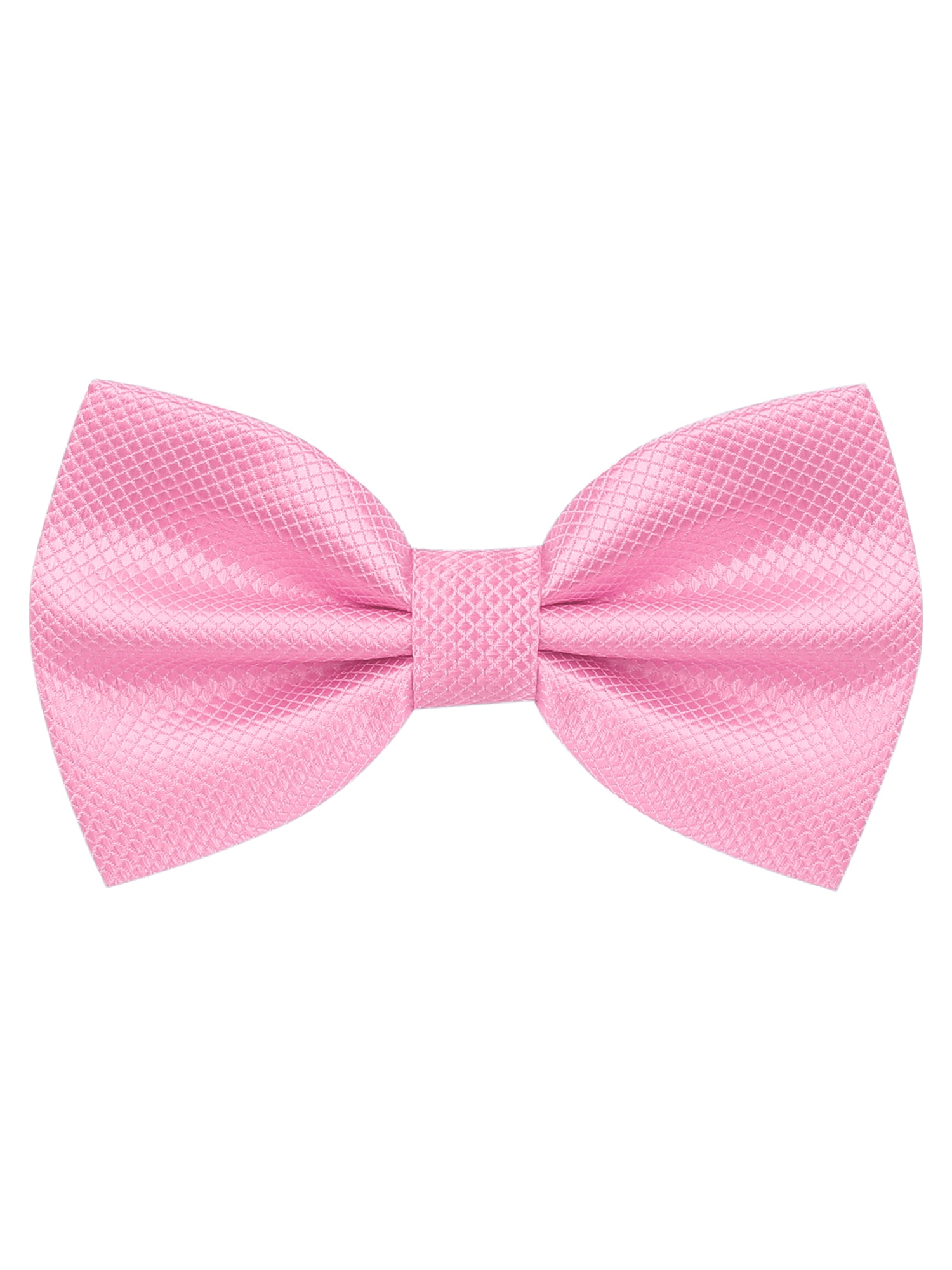 Elerevyo Men's Grids Patterned Solid Color Adjustable Pre-tied Bow Tie ...