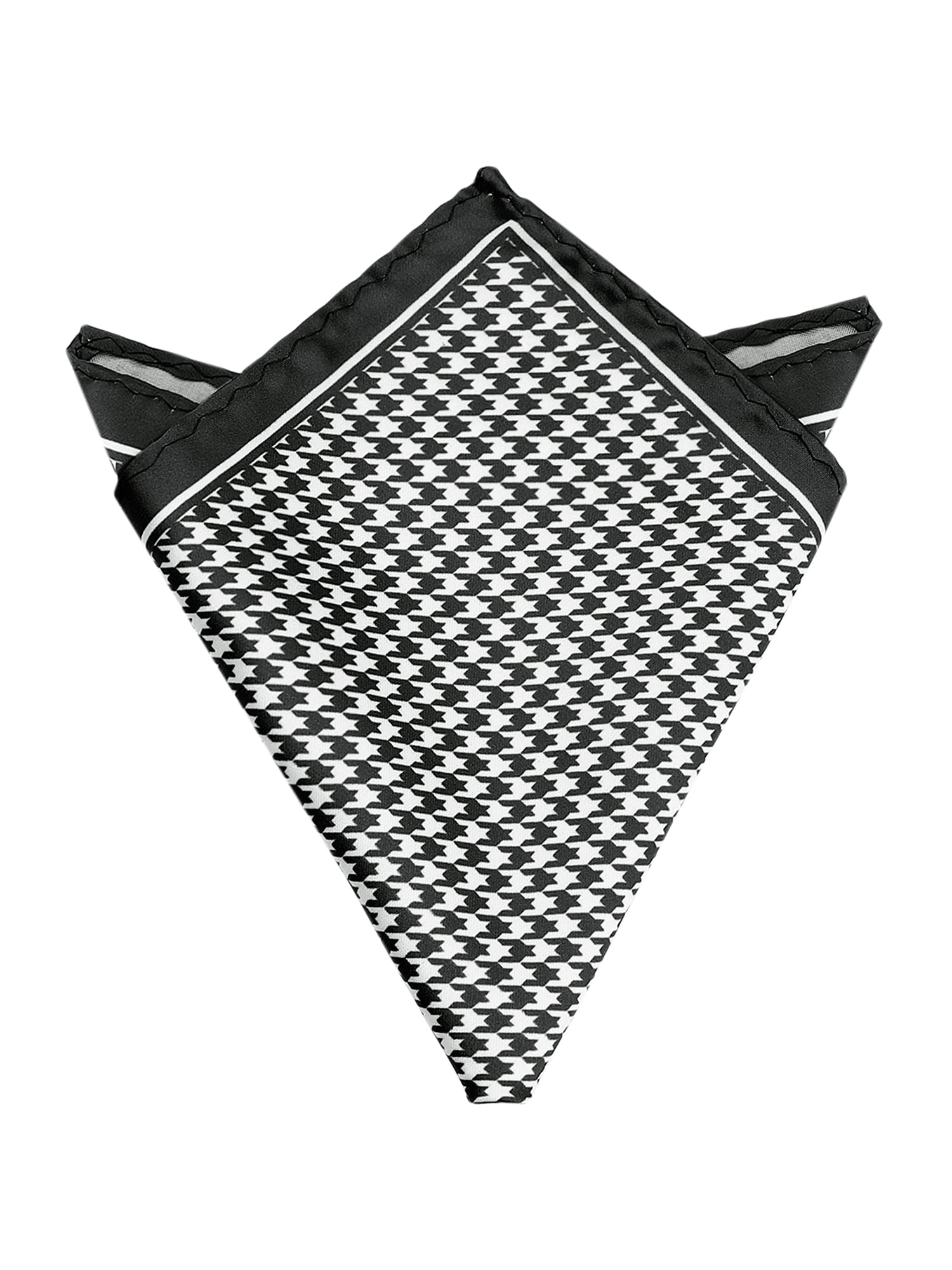 INSPIRE CHIC Men's Houndstooth Self Fold Pocket Square for Suit Formal ...