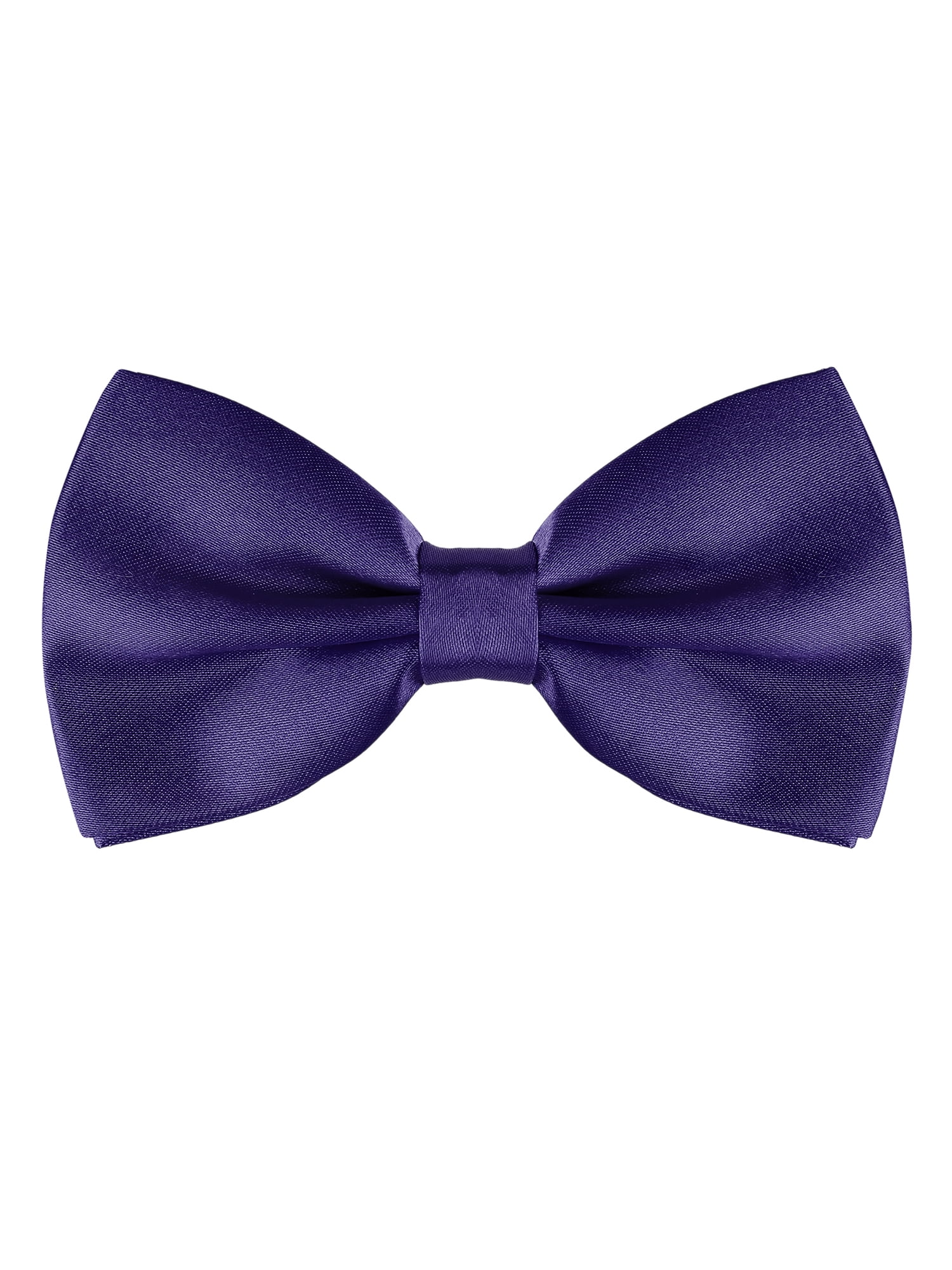 Elerevyo Men's Satin Pre-tied Bow Ties Formal Solid Tuxedo Bowtie ...