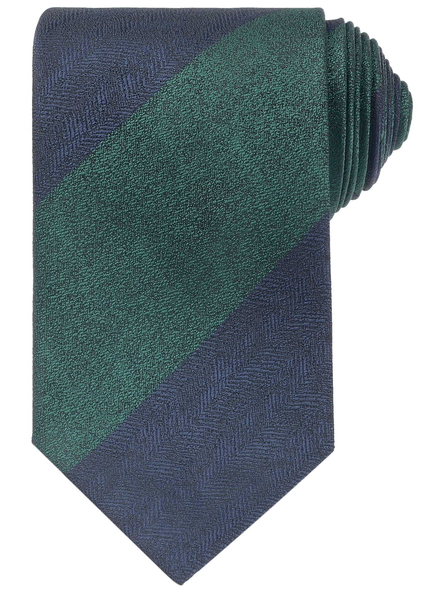 INSPIRE CHIC Men's Stripe Texture Contrast Color Formal Neckties Wedding Dark Green Navy Blue ...