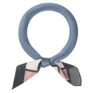 INSPIRE CHIC Women Solid Satin Scarves 20' Small Square Neck Scarf ...