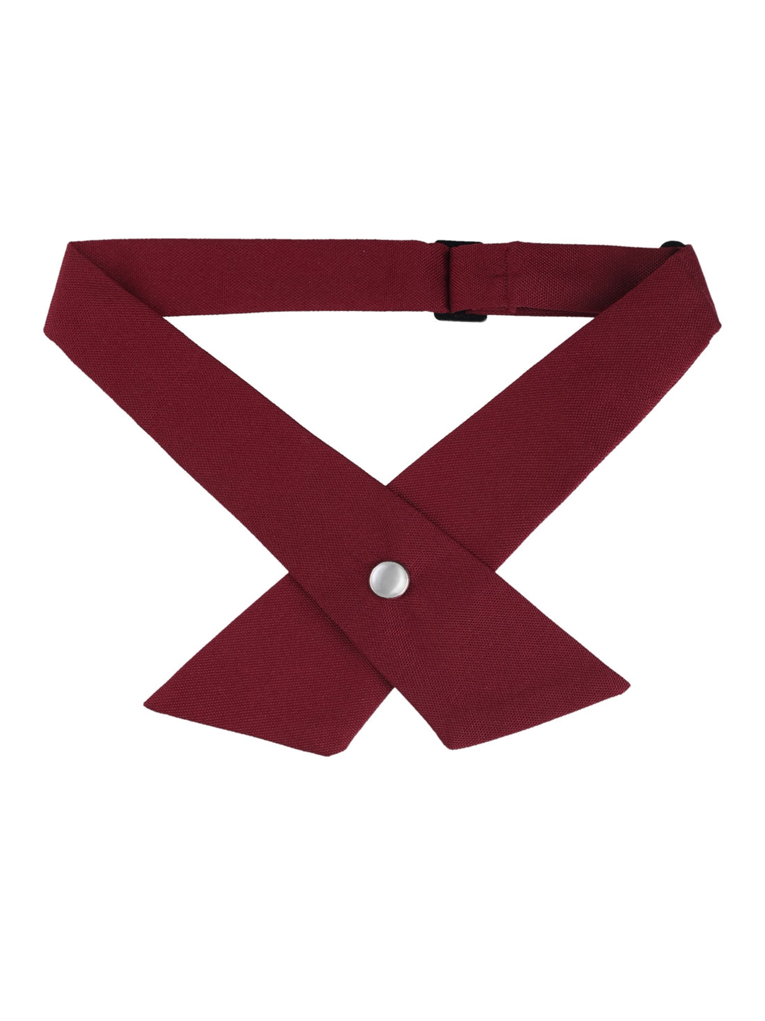 INSPIRE CHIC Women's Adjustable Criss-Cross Bow Ties Solid Snap Button ...
