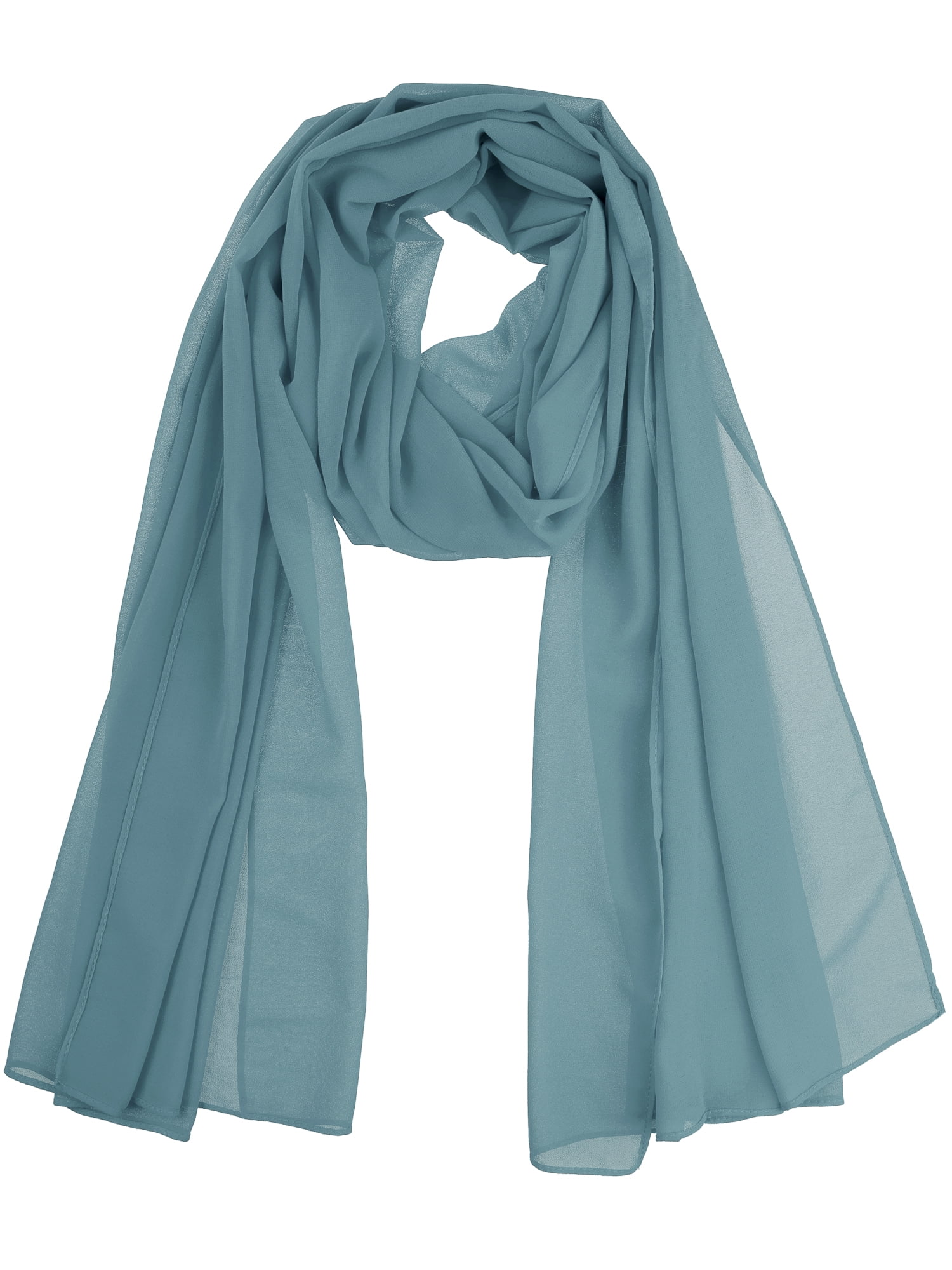 INSPIRE CHIC Women's Solid Chiffon Scarf Lightweight Soft Sheer Long ...