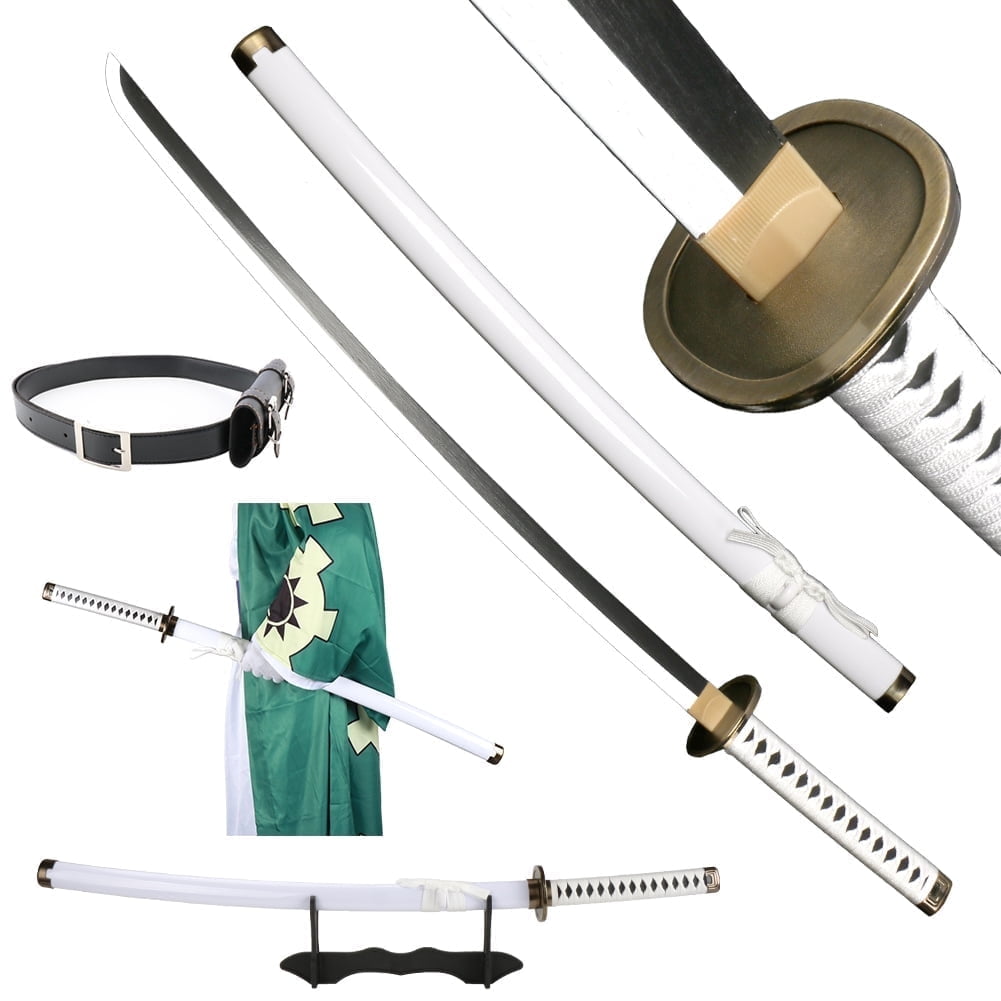 Elervino Bamboo Roronoa Zoro Sword with Belt Holder, 41 inches, Wado ...