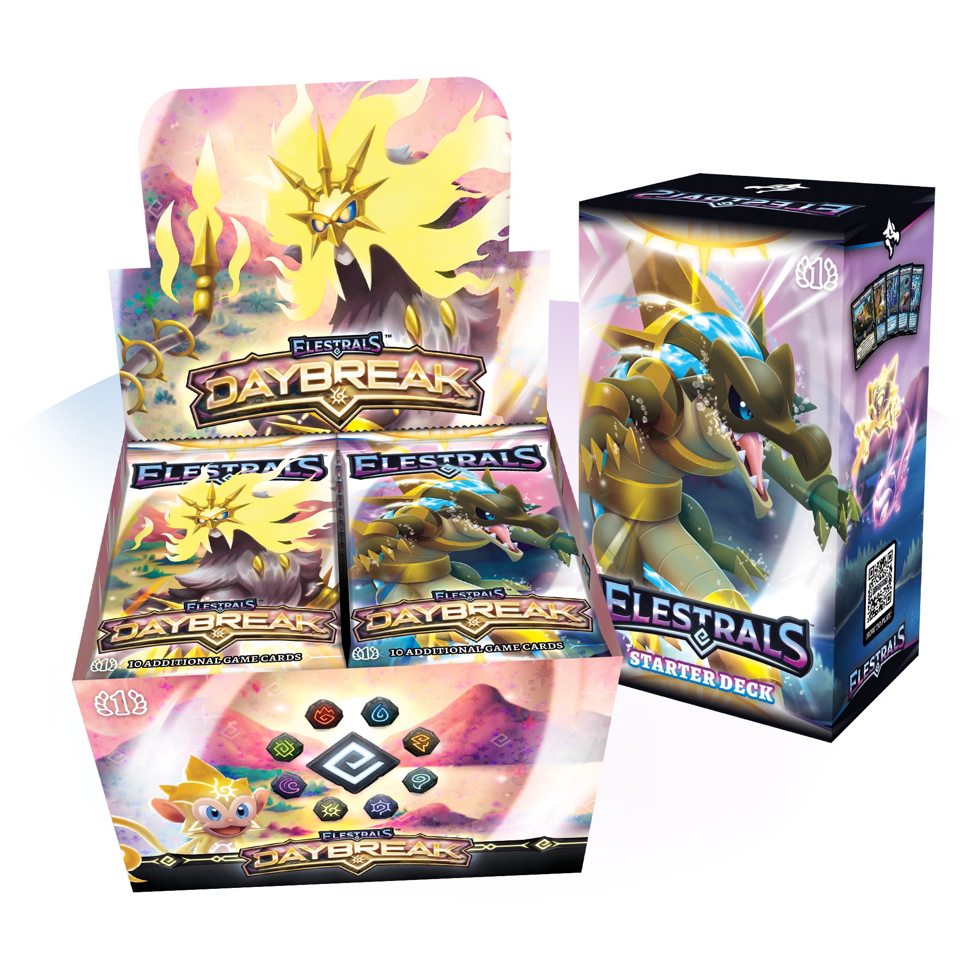 Elestrals TCG: Daybreak Booster Box (36 packs) + Chronodile Starter Deck with 3 Packs BUNDLE ...