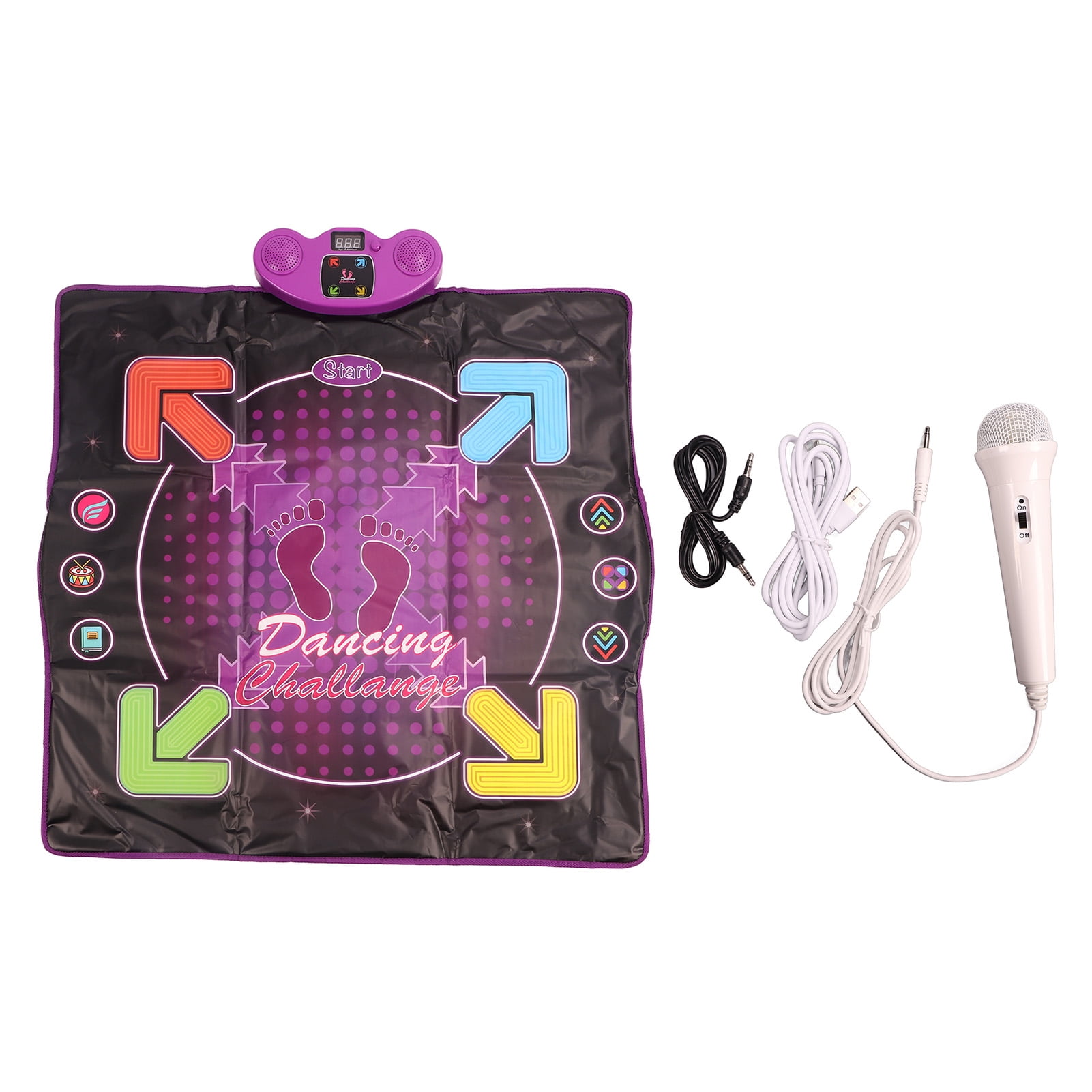 Eletronic Dance Pad With Microphone 4 Game Modes Various Music Prevent ...