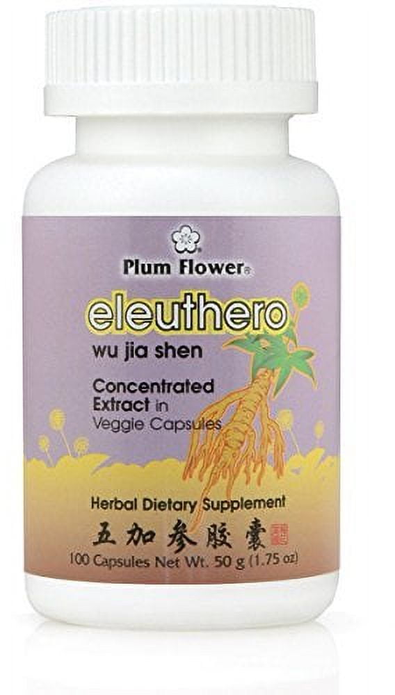 Eleuthero Root Capsules, Siberian Ginseng - Wu Jia Shen, 100 Veggie ...