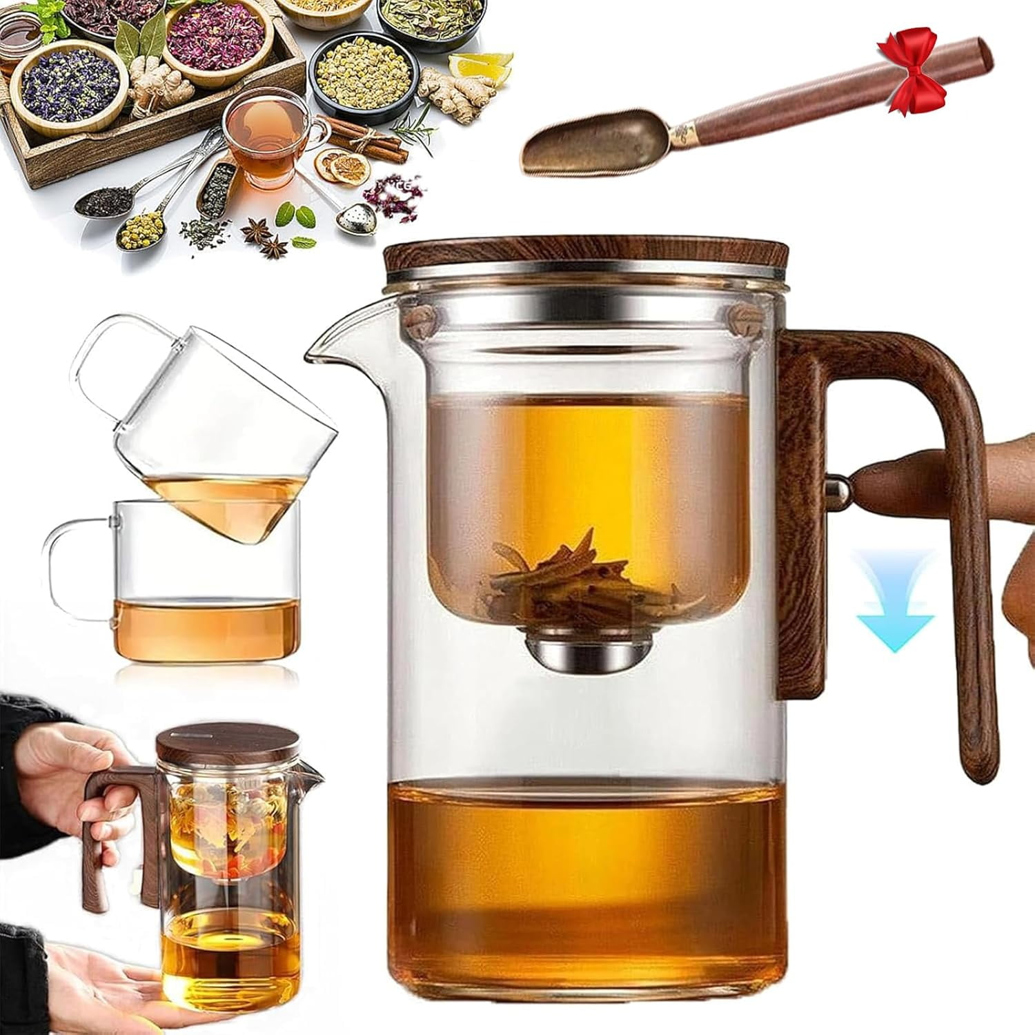 Elevar Teapot, 2025 New Upgrade Zahra Magic Teapot, Enchantie Tea Pot, 2 In 1 Enchantipot Magic ...