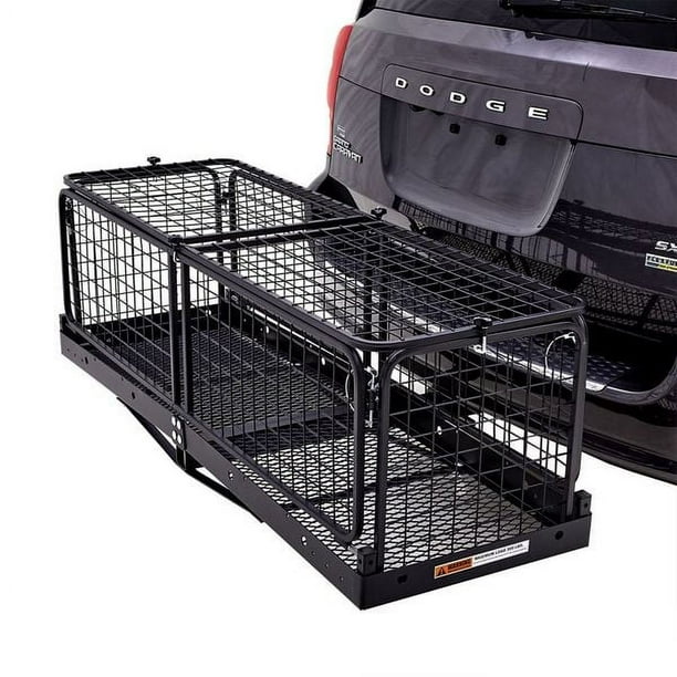Elevate Outdoor Steel Cargo Carrier with Folding Sides and Top ...