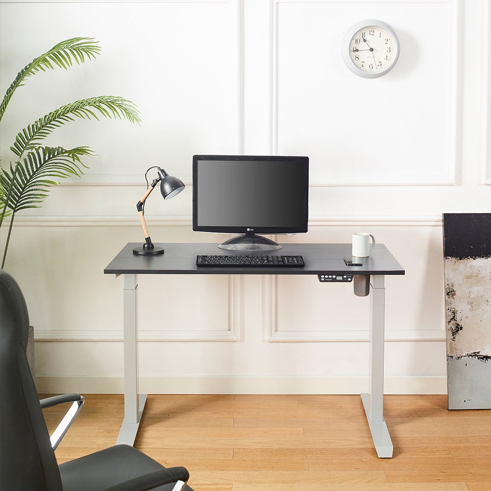 Elevate X Wood and Metal Electric Height Adjustable Desk - Black ...