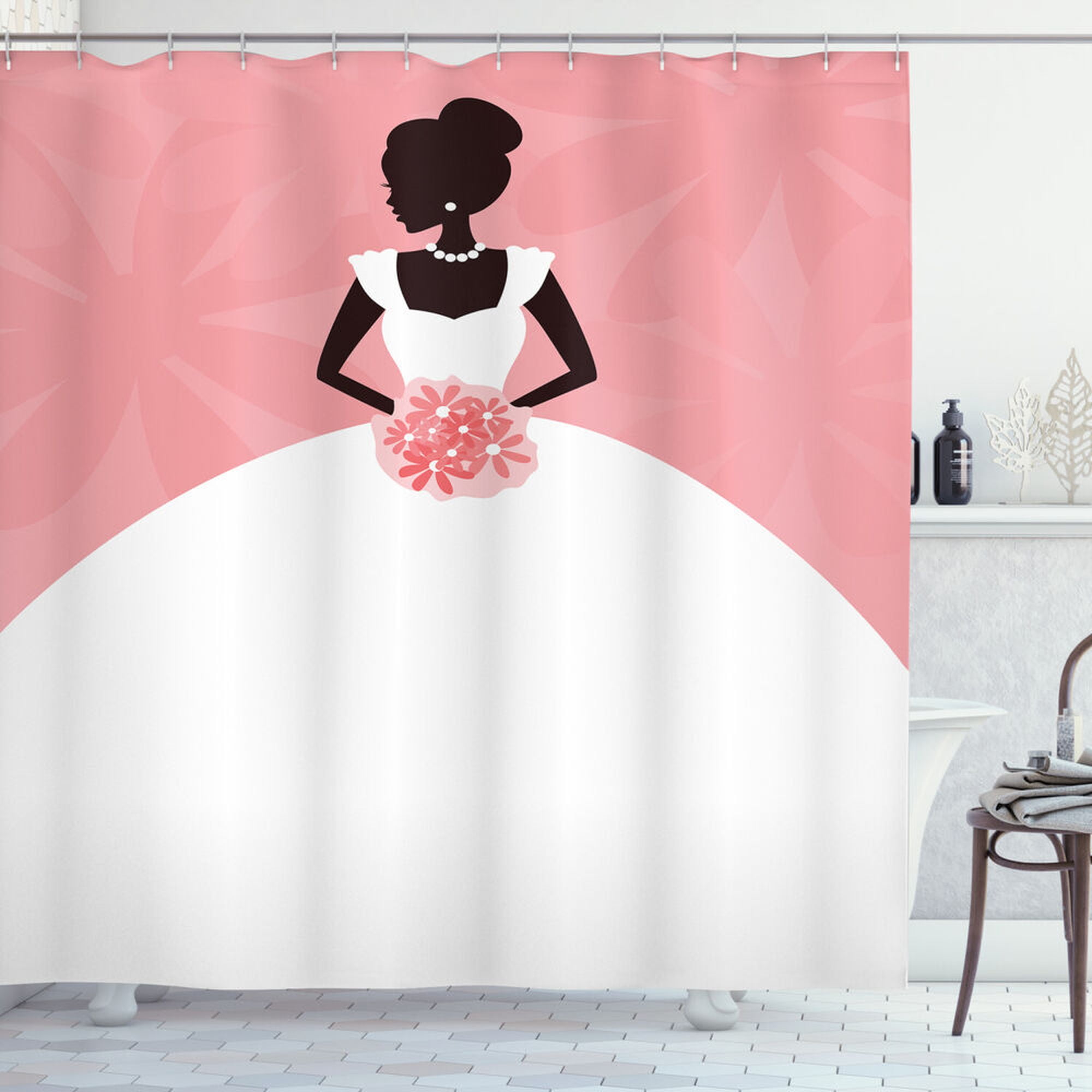 Elevate Your Bathroom Décor With The Elegant Salmon Shower Curtain