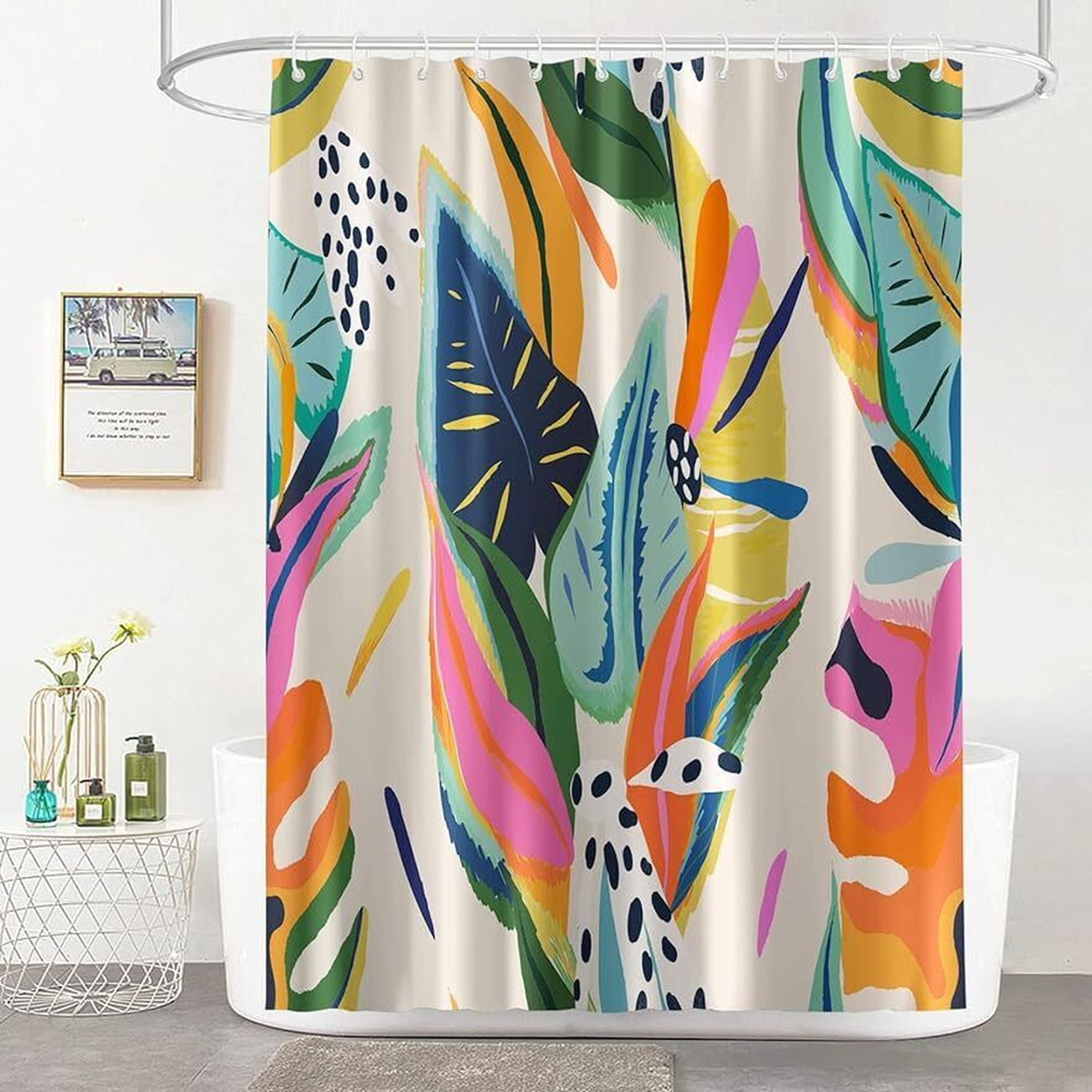 Elevate Your Bathroom Decor With Vibrant Abstract Art Shower Curtains