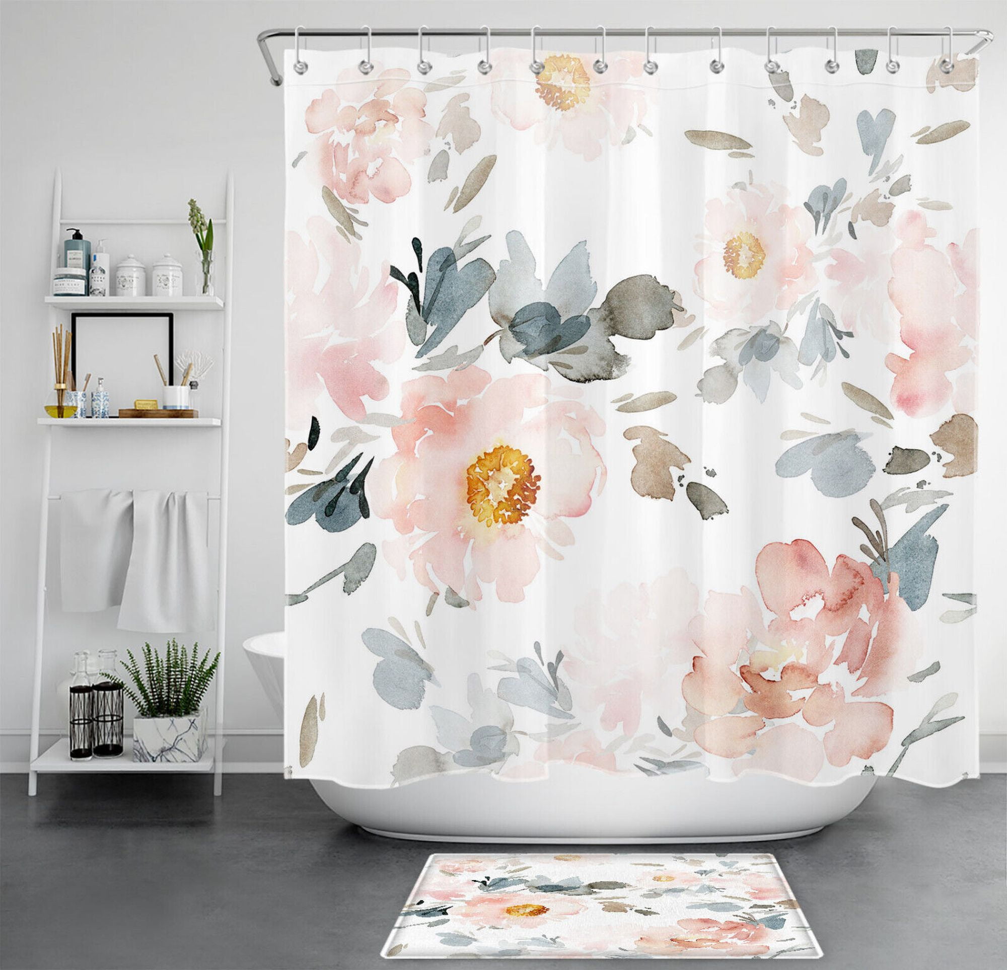 Elevate Your Bathroom Decor With A Botanical Shower Curtain Set