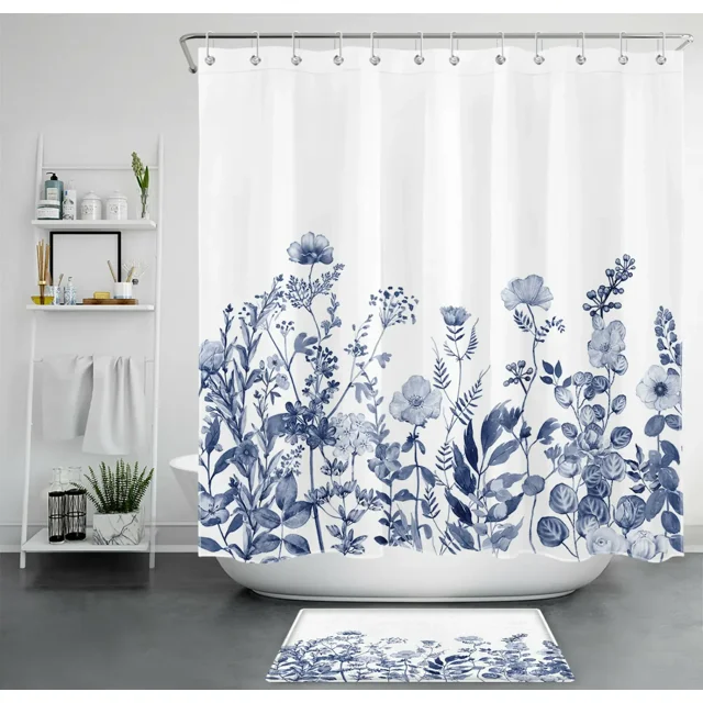 Elevate Your Bathroom Decor With A Vintage Floral Shower Curtain