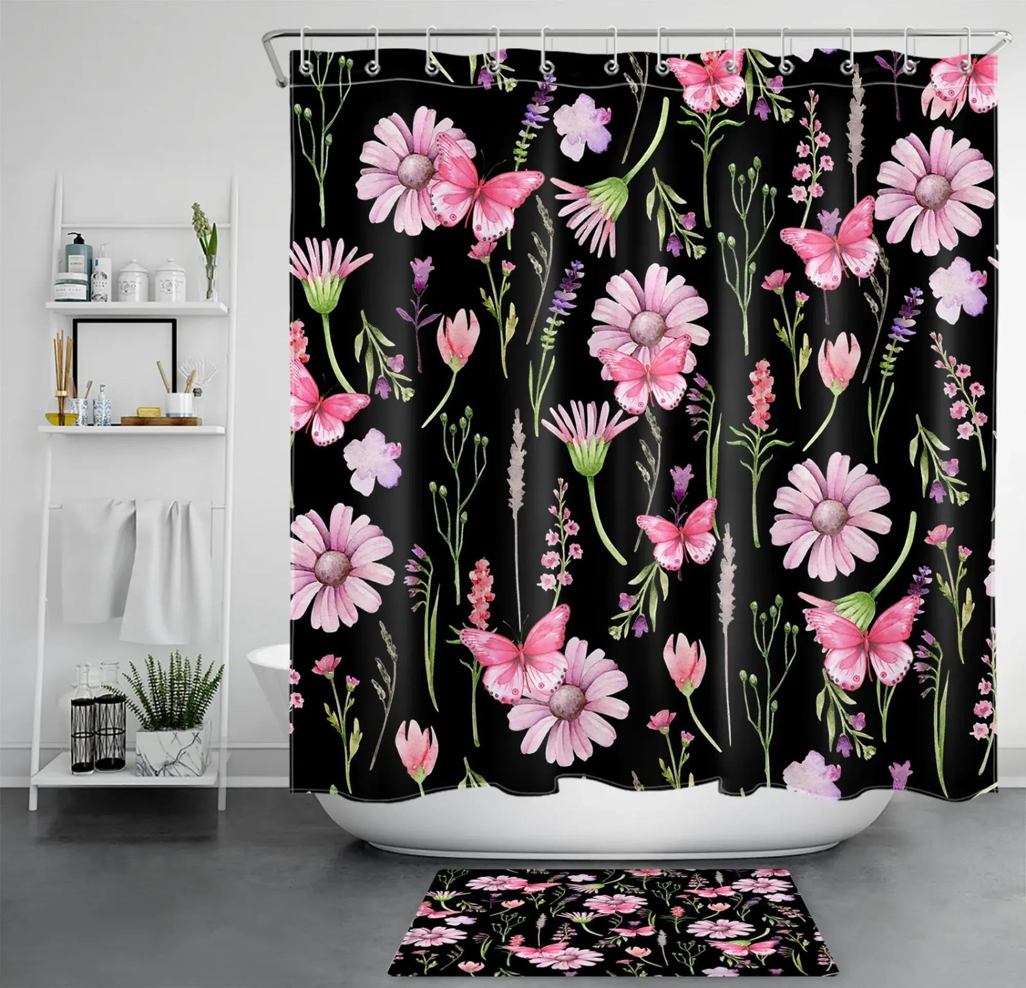 Elevate Your Bathroom With A Chic Watercolor Butterfly And Floral