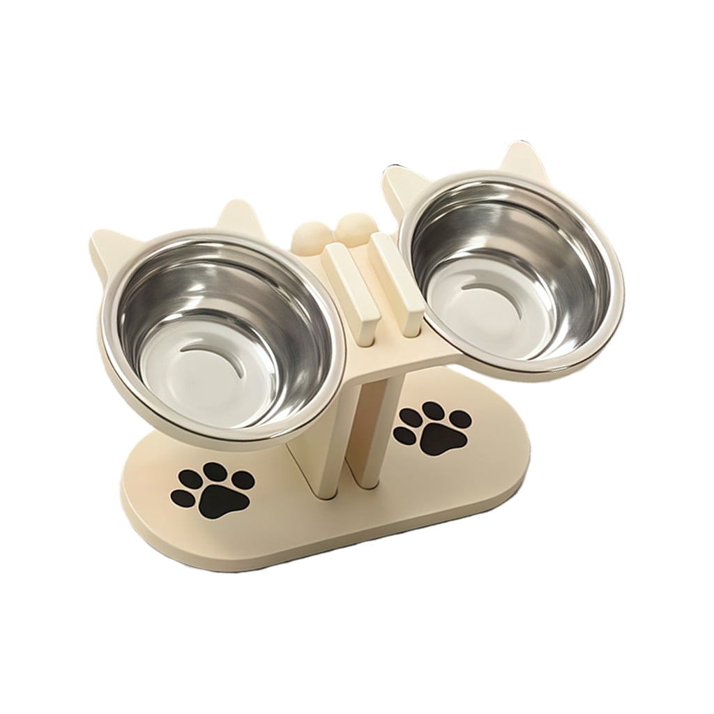 Elevated Adjustable Pet Feeder Bowl Includes Double/Three Bowls for ...