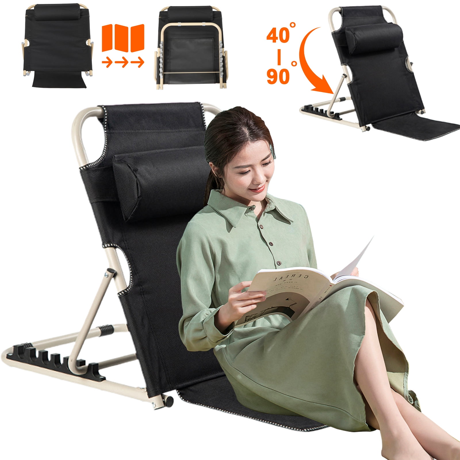 Elevated Bed Back, Portable Folding Adjustable Seat and Stand Back ...
