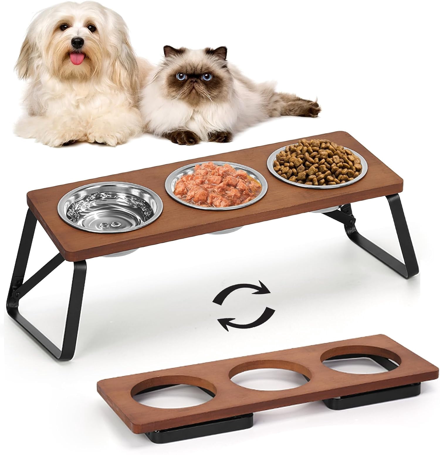 Elevated Bowls, 10? Tilted Stand Anti Vomiting Raise Bowl for and Water ...