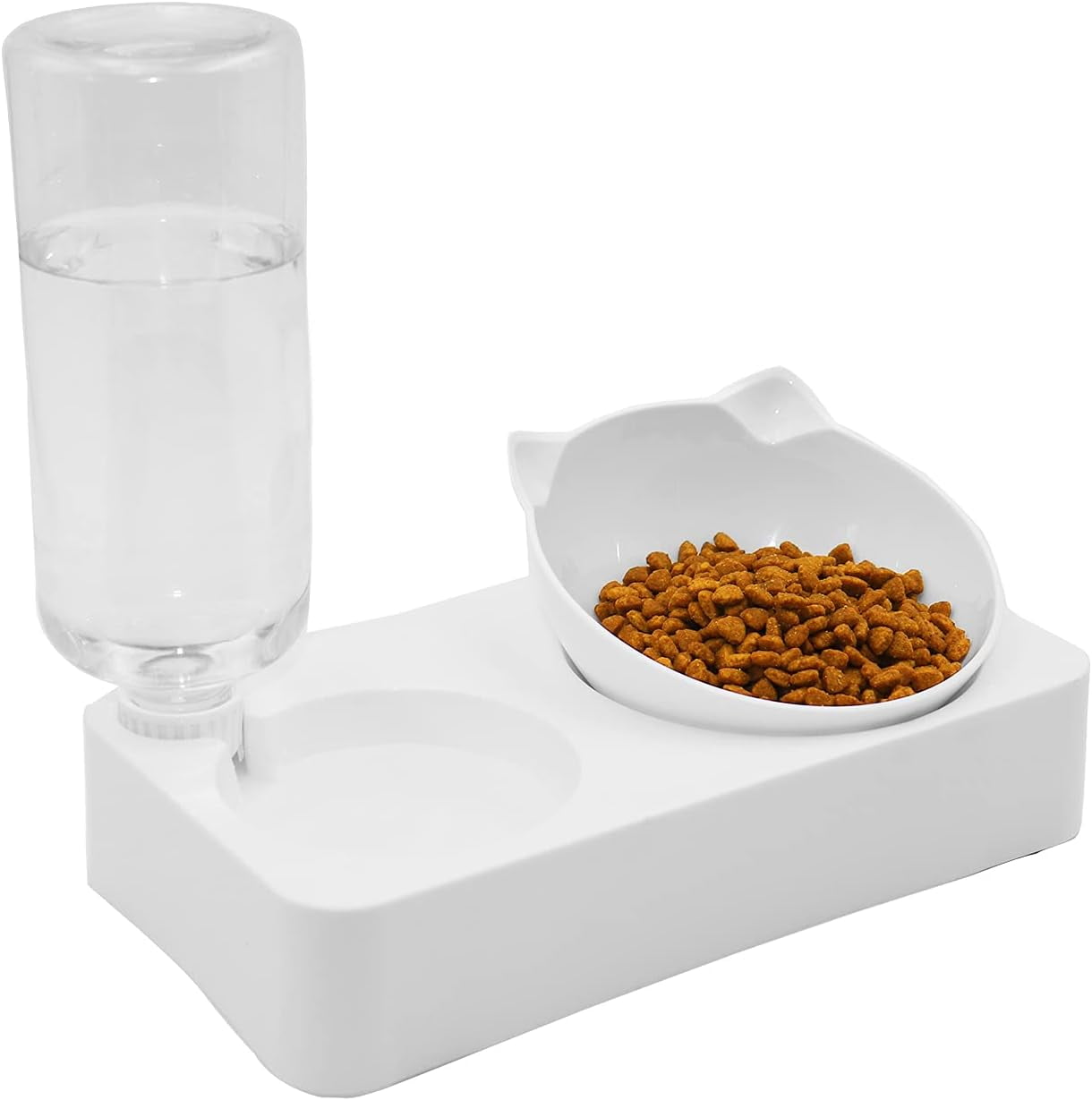Elevated Cat Bowl, 2-In-1 Design with Adjustable Tilt Bowl and Gravity ...