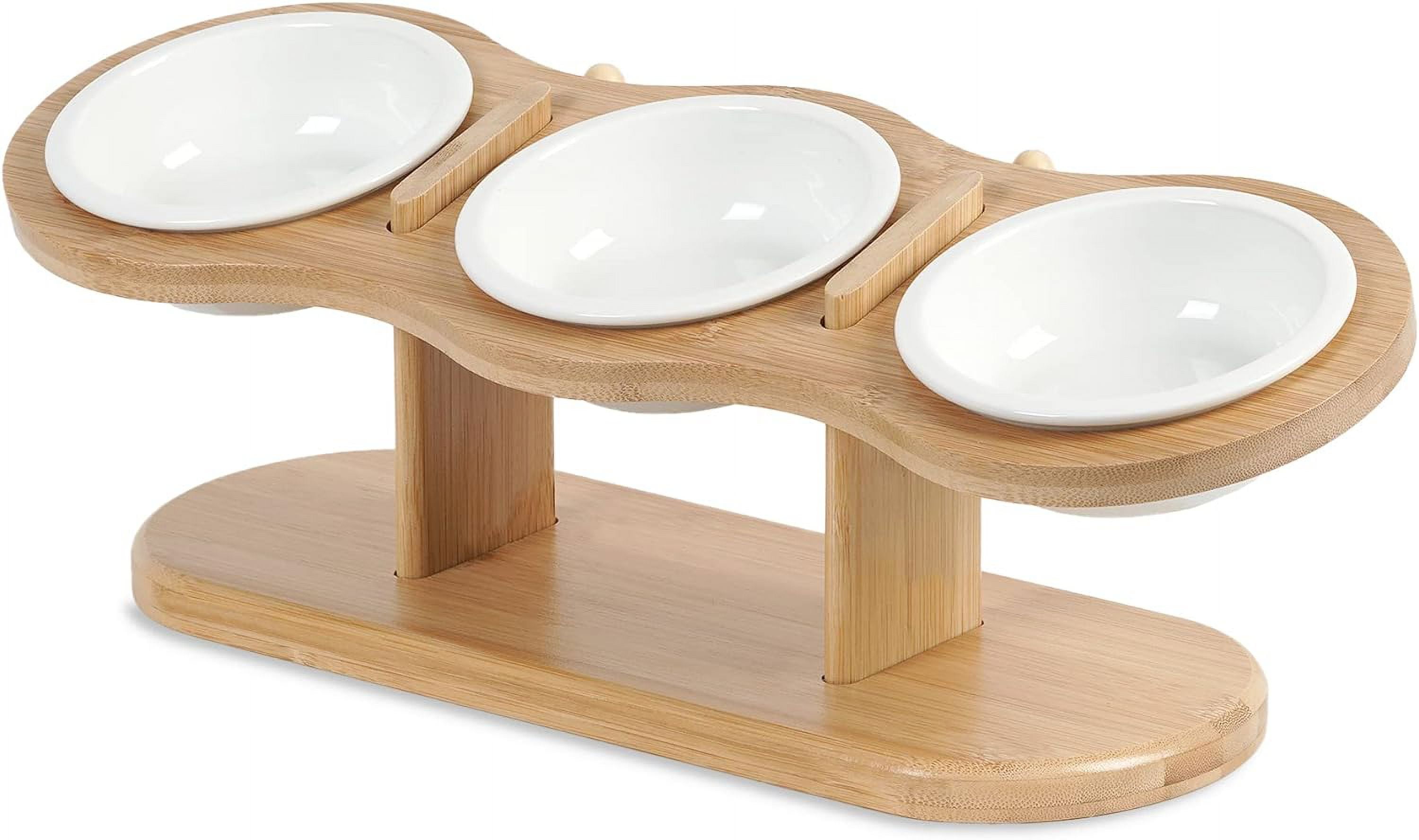 Elevated Cat Bowls, 2 Heights Adjustable Raised Dog Bowl Stand, 3 ...