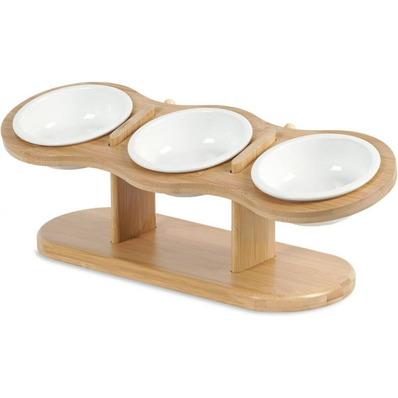 Elevated Cat Bowls, 2 Heights Adjustable Raised Dog Bowl Stand, 3 ...