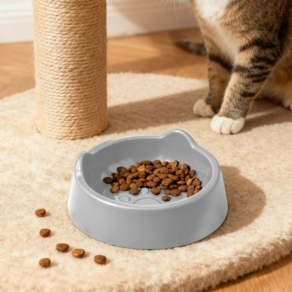Elevated Cat Food & Water Bowl, 250ml Large Capacity Raised Plastic ...