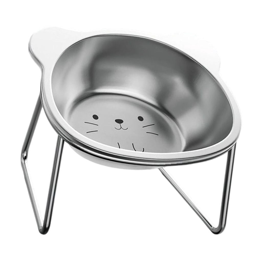 Elevated Cats Bowl Whiskers Friendly,Stainless Steel Cats Food Bowl Pet ...