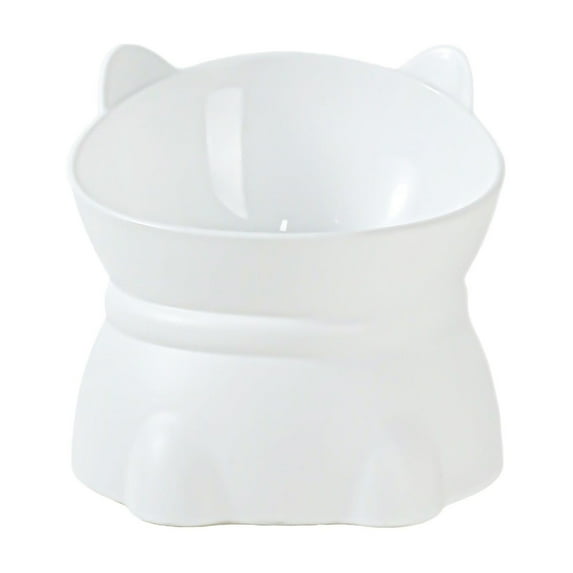 Elevated Cats Bowls, Plastic Raised Bowl Tilted 15 Degrees Elevated Cat ...