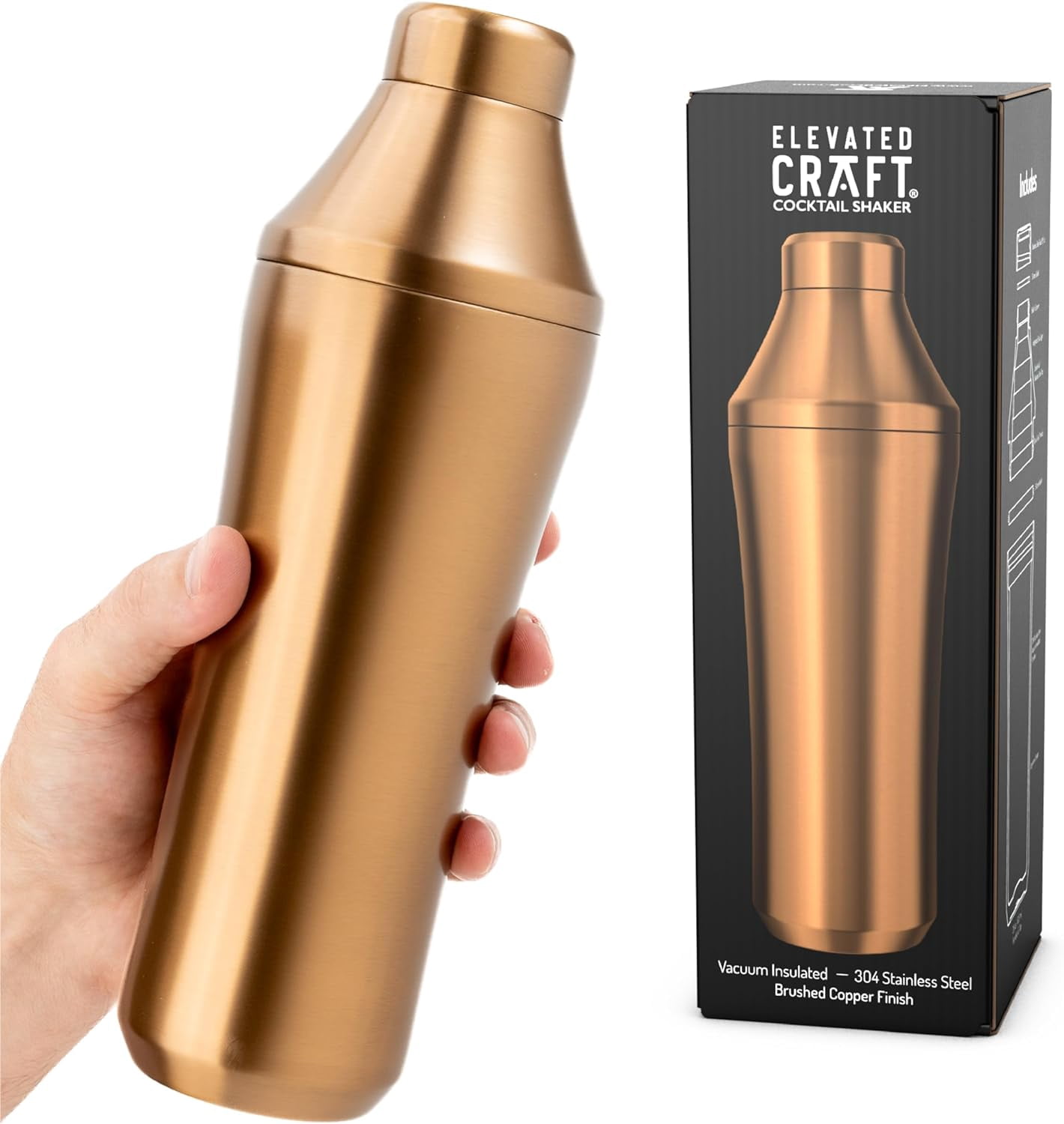 Elevated Craft Hybrid Cocktail Shaker - Premium Vacuum Insulated ...