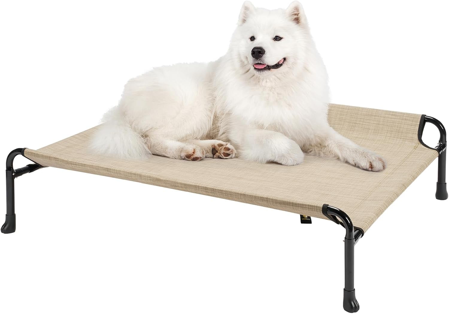 Elevated Dog Bed, Cooling Raised Dog Bed with Guardrail & Headrest ...