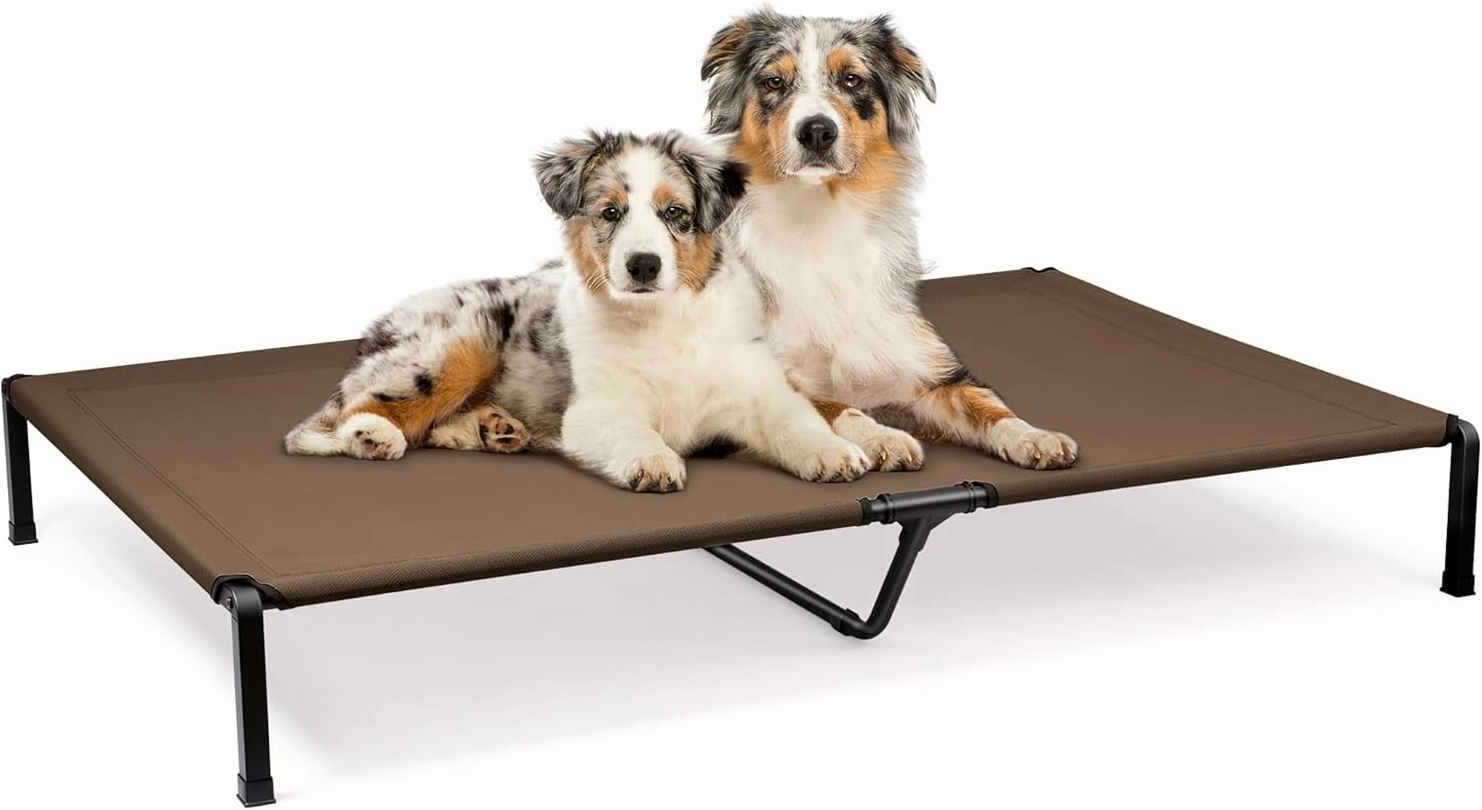 Elevated Dog Bed, Cooling Raised Pet Cot with Chew Proof Mesh Fabric ...