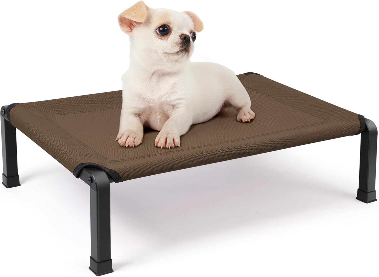 Elevated Dog Bed, Cooling Raised Pet Cot with Chew Proof Mesh Fabric ...