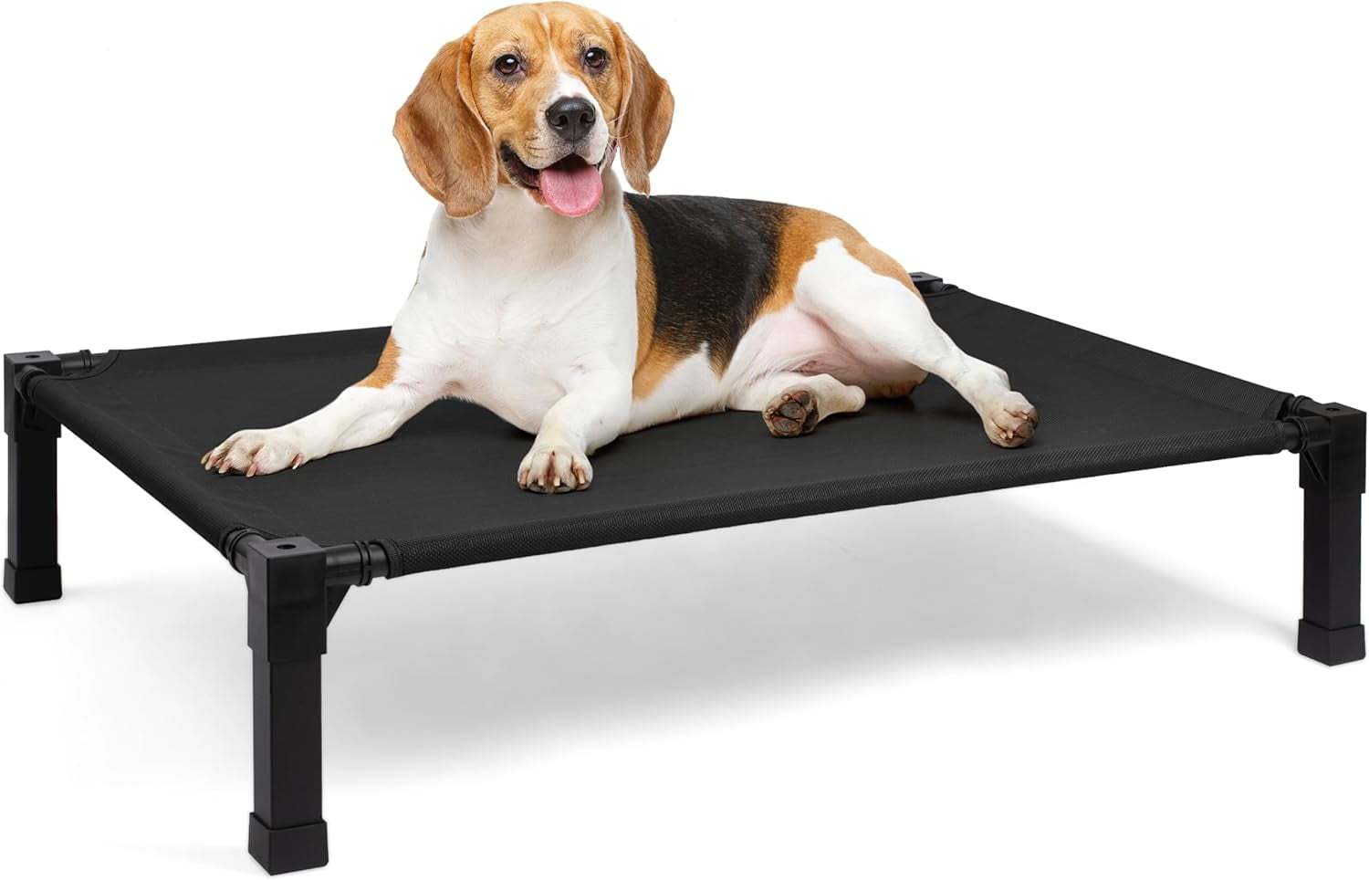 Elevated Dog Bed, Cooling Raised Pet Cot with Chew Proof Washable ...