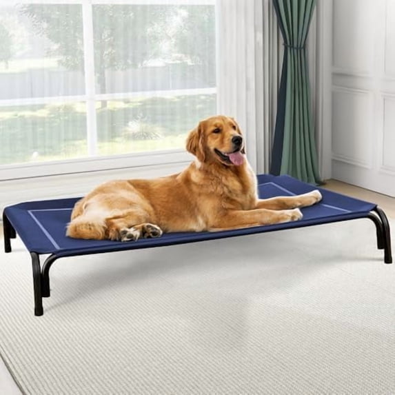Elevated Dog Bed, Raised Outdoor Dog Bed for Large Sized Dogs, Portable ...
