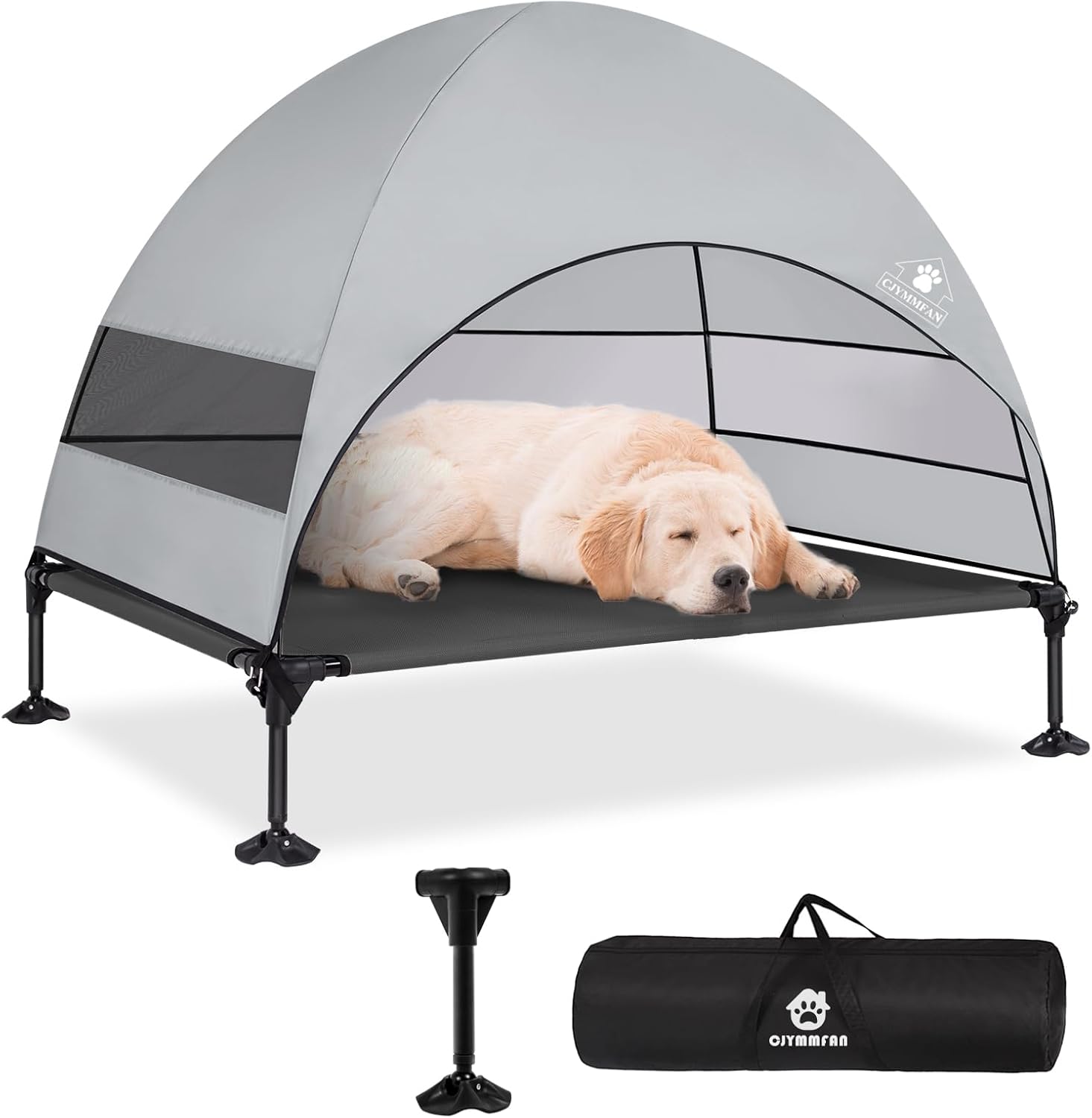 Elevated Dog Bed with Upgraded Canopy, Raised Outdoor Dog Tent with ...
