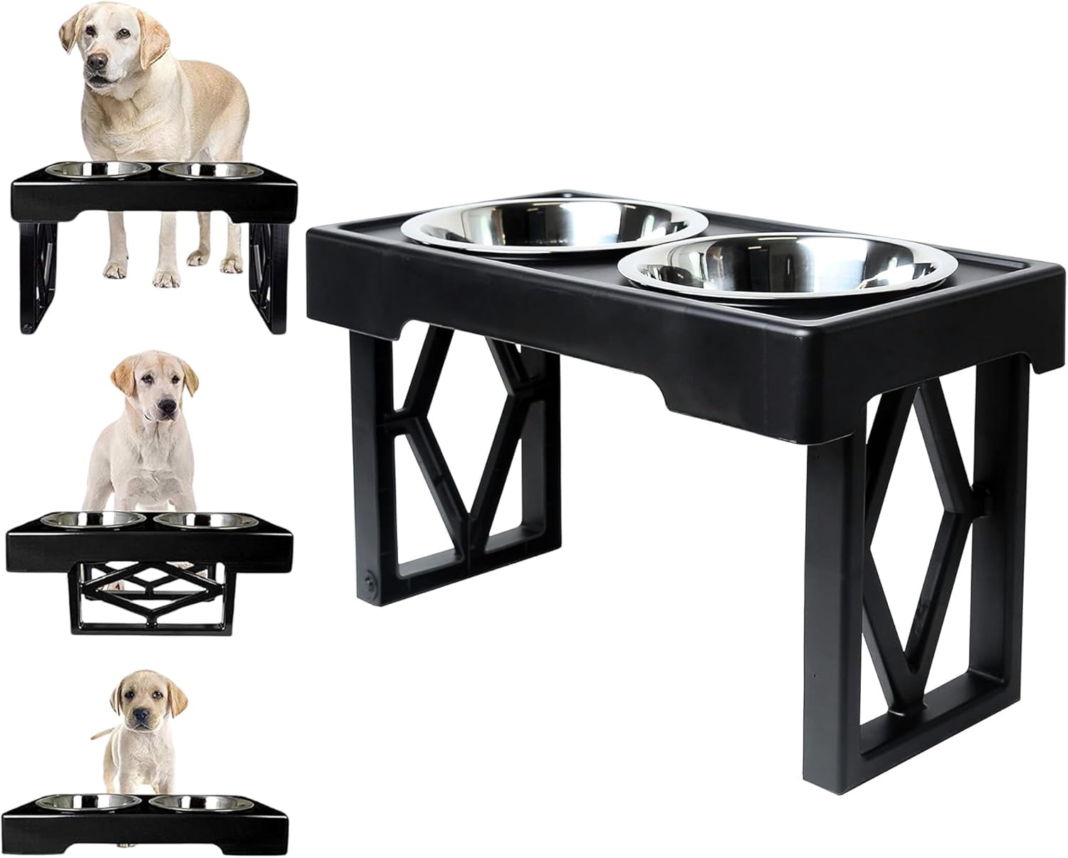 Elevated Dog Bowls Large Breed, Adjustable Raised Dog Bowls Large Sized ...
