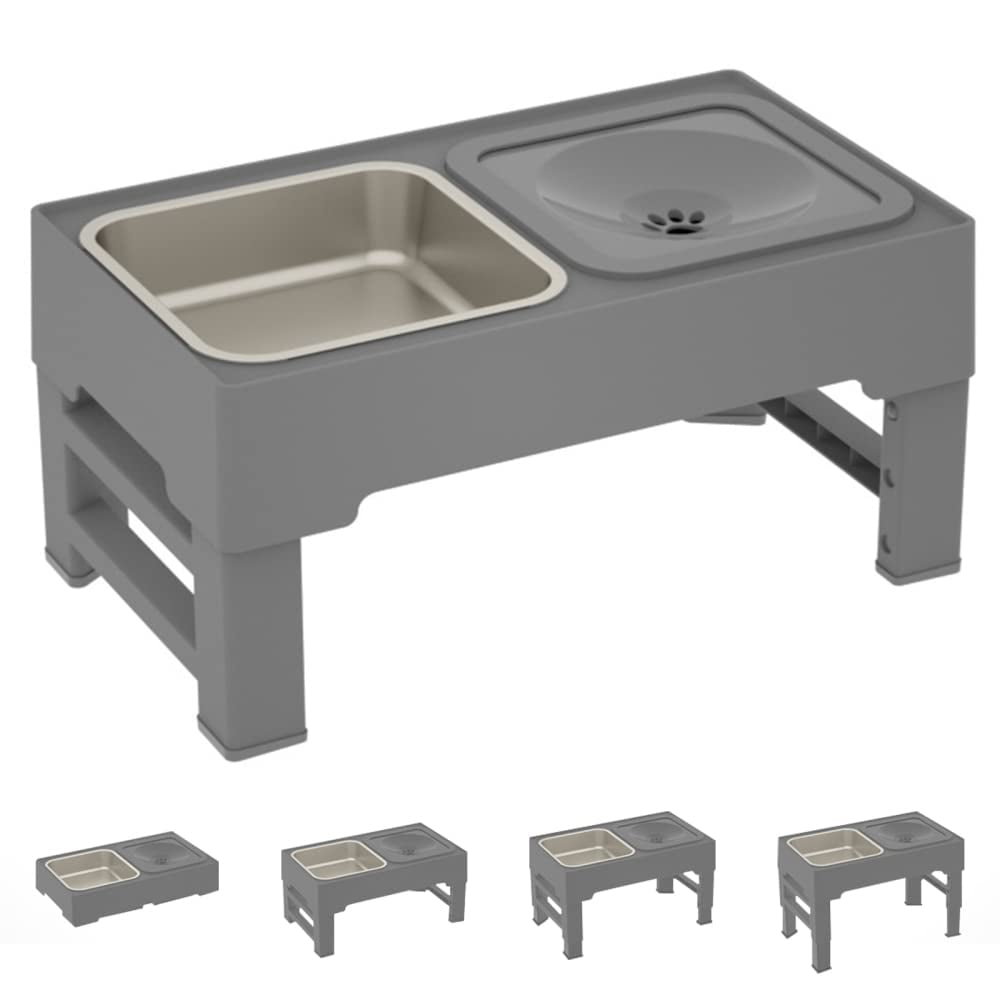 Elevated Dog Bowls, Raised Dog Bowl Stand with Stainless Steel Food ...