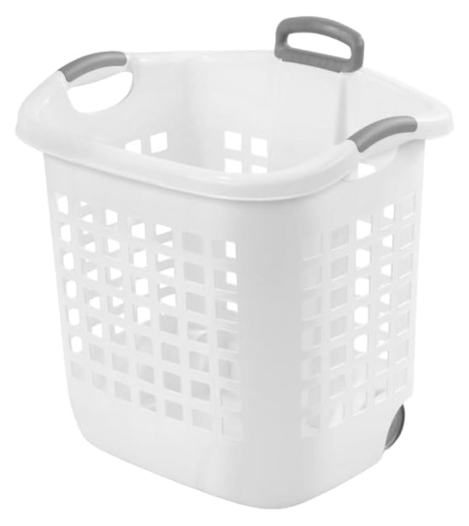 1.75 Bushel Ultra™ Wheeled Laundry Basket Plastic, White, (Pack of 1 ...