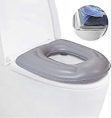 Elevated Inflatable Toilet Seat Riser, Adjustable Height Commode Lift ...