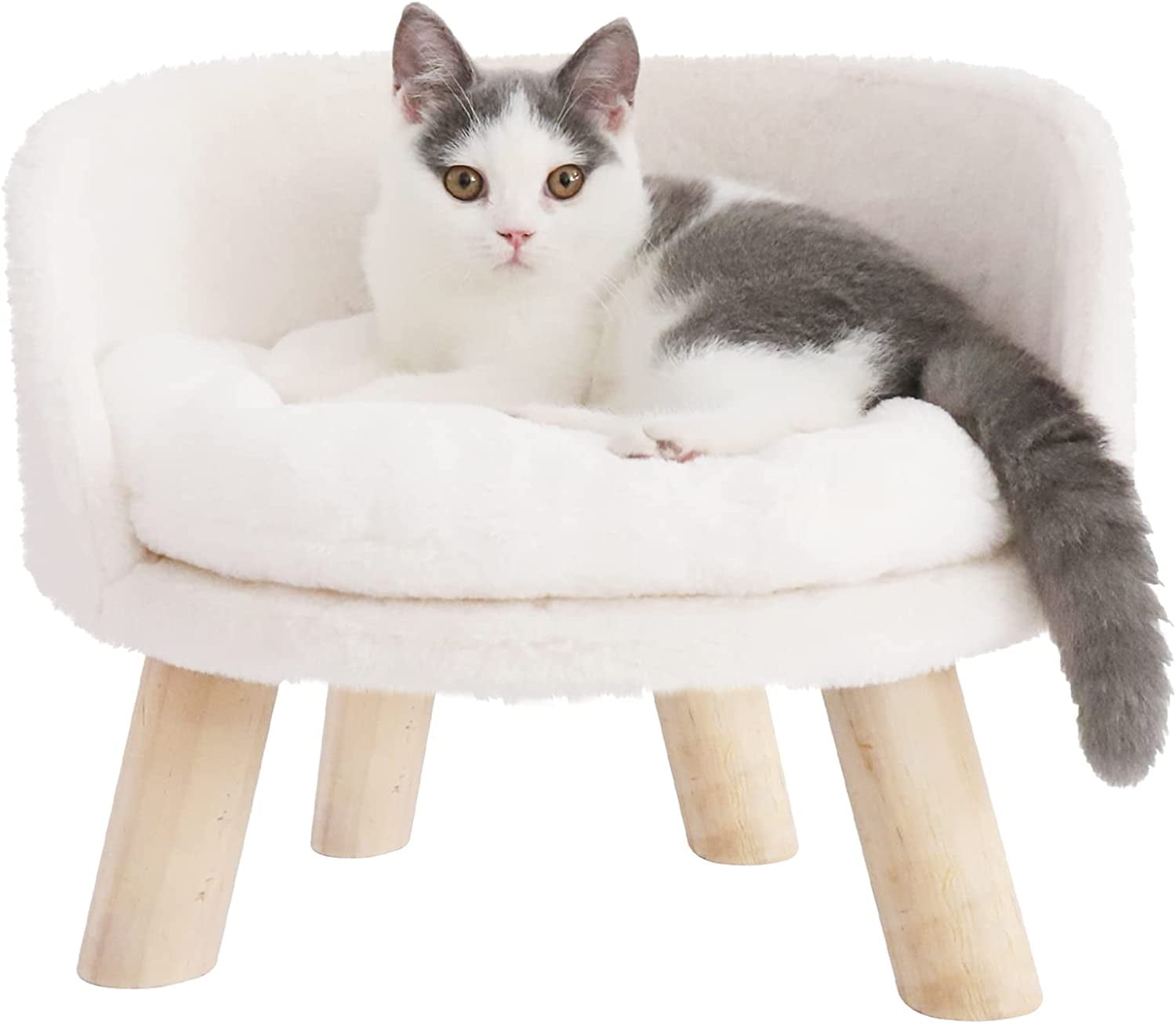 Elevated Pet Bed,Nordic Pet Stool Bed with Cozy Pad Waterproof,Pet ...