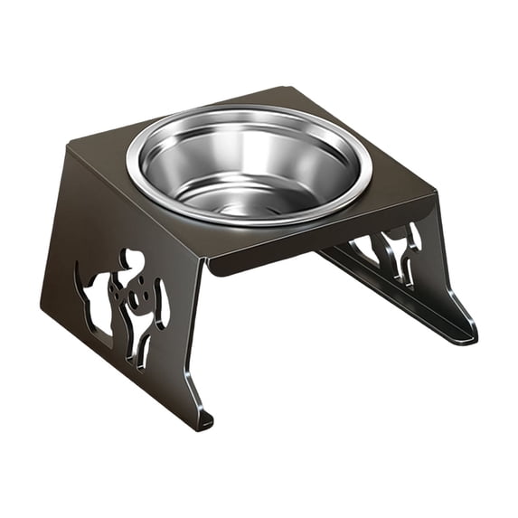 Elevated Pet Bowl with Foldable Stand for Neck Protection Single Raised ...