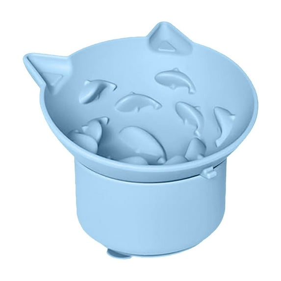 Elevated & Pet Bowls Silicone Tilt Design Pet Feeder Container Heat Cat ...