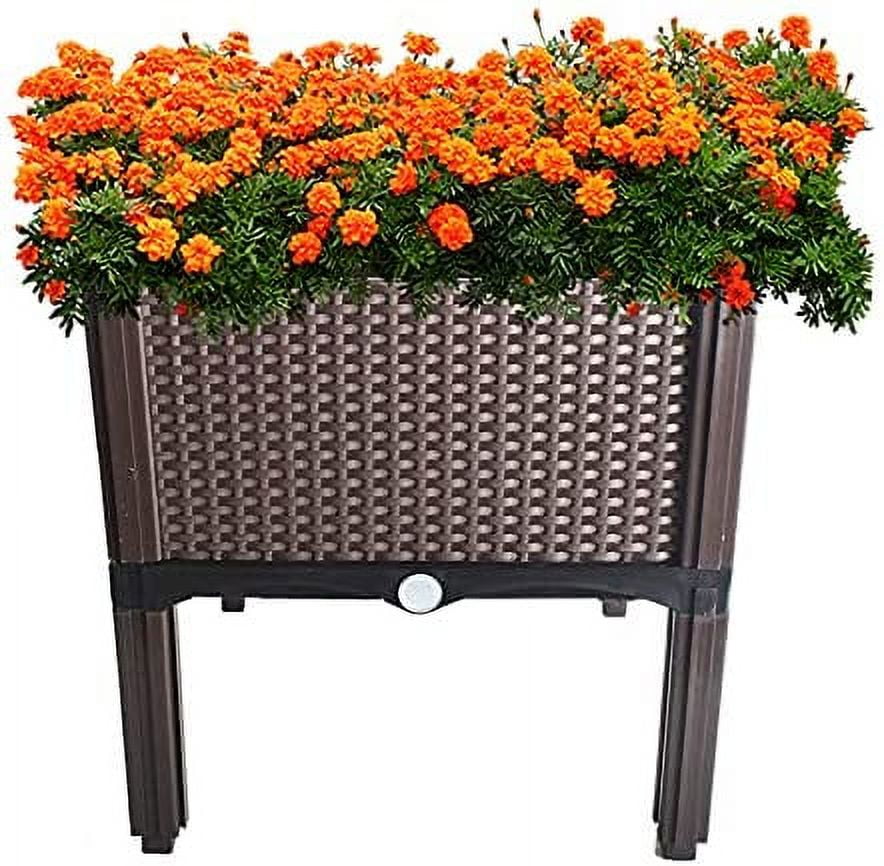 Elevated Planter Box Raised Garden Bed Kit Vegetable Herb Flower Patio ...