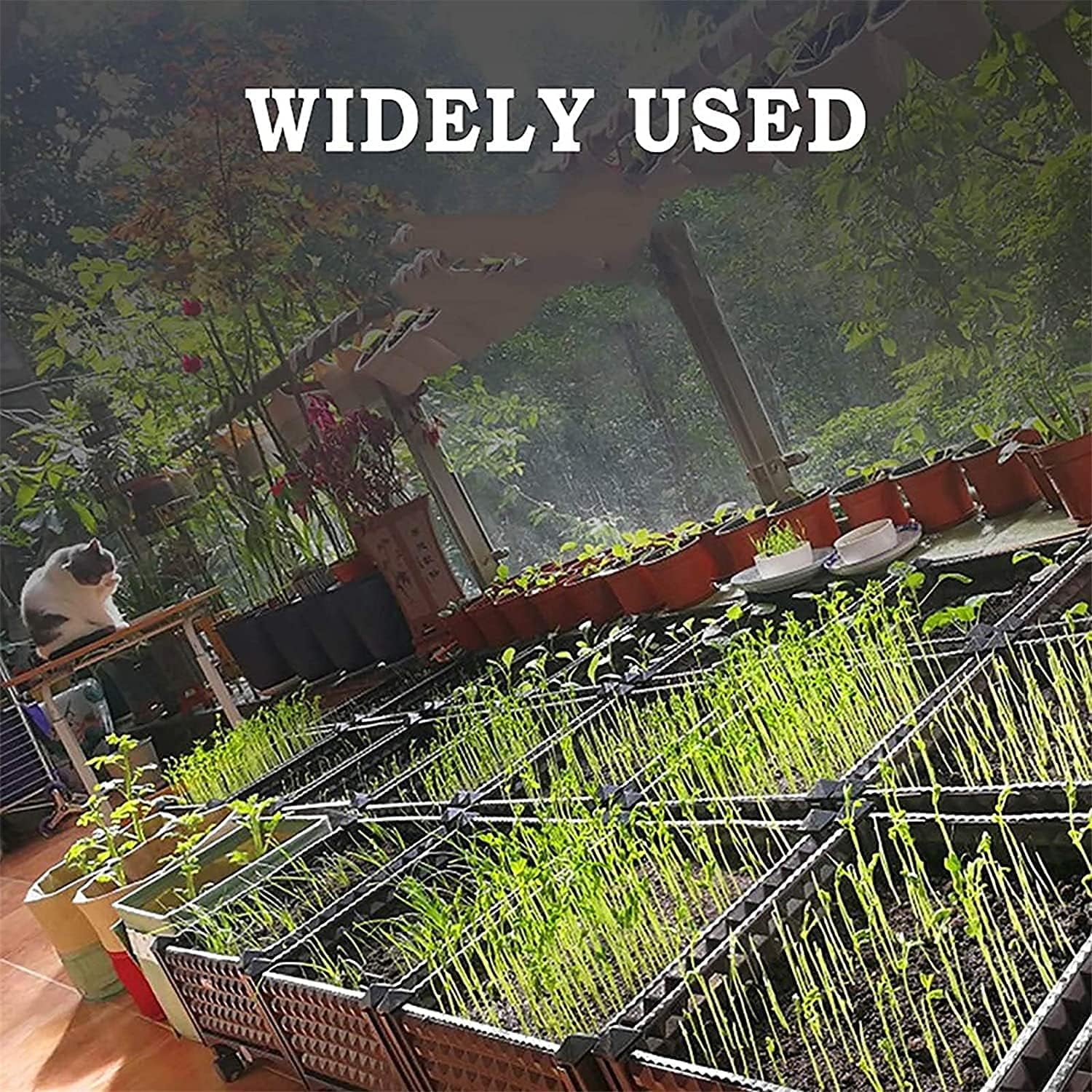 Elevated Plastic Plant Stand with Wheels for Garden Planter Box Raised ...