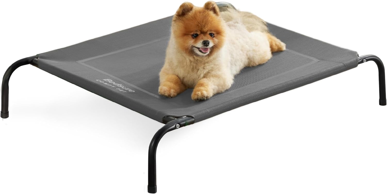 Elevated Raised Cooling Cots Bed for Large Dogs, Portable Indoor ...