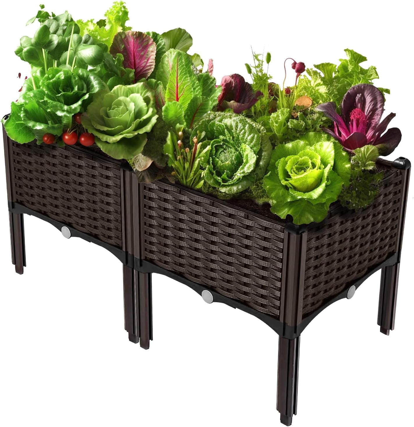 Elevated Raised Garden Bed - Ideal for Patio, Balcony, Yard - Grow Veggies, Flowers, and Plants ...