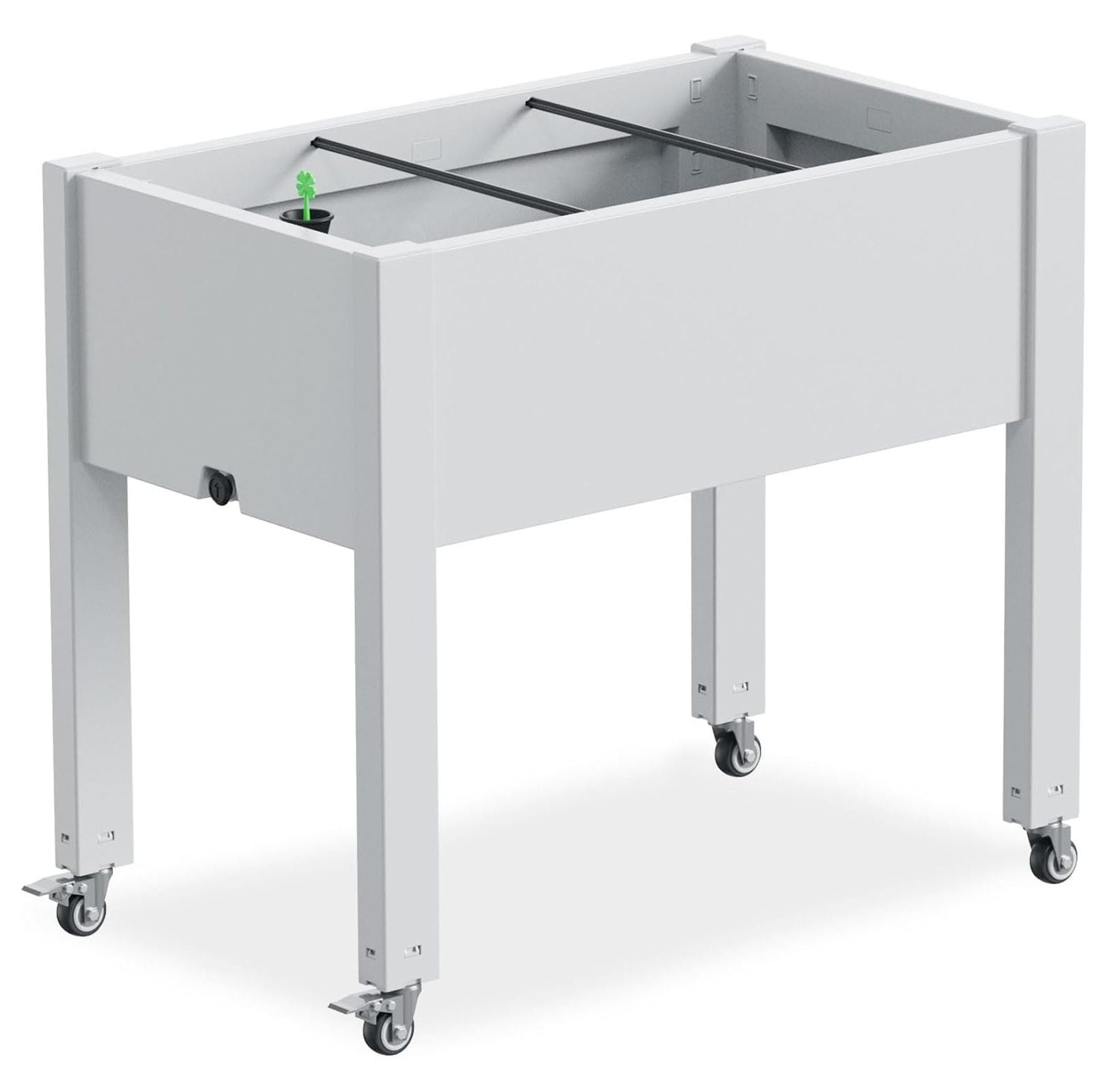 Elevated Raised Garden Bed with Legs, Outdoor Large Resin Patio Planter ...